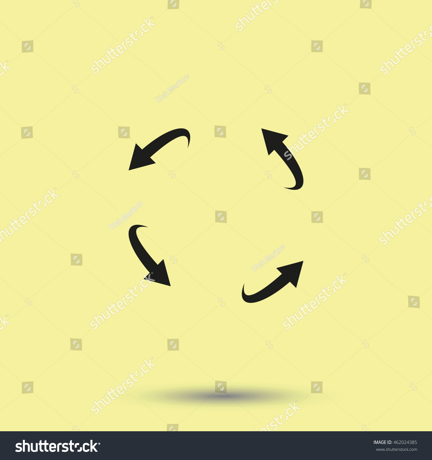 Curved Bent Arrow Elements Stock Vector (Royalty Free) 462024385 ...