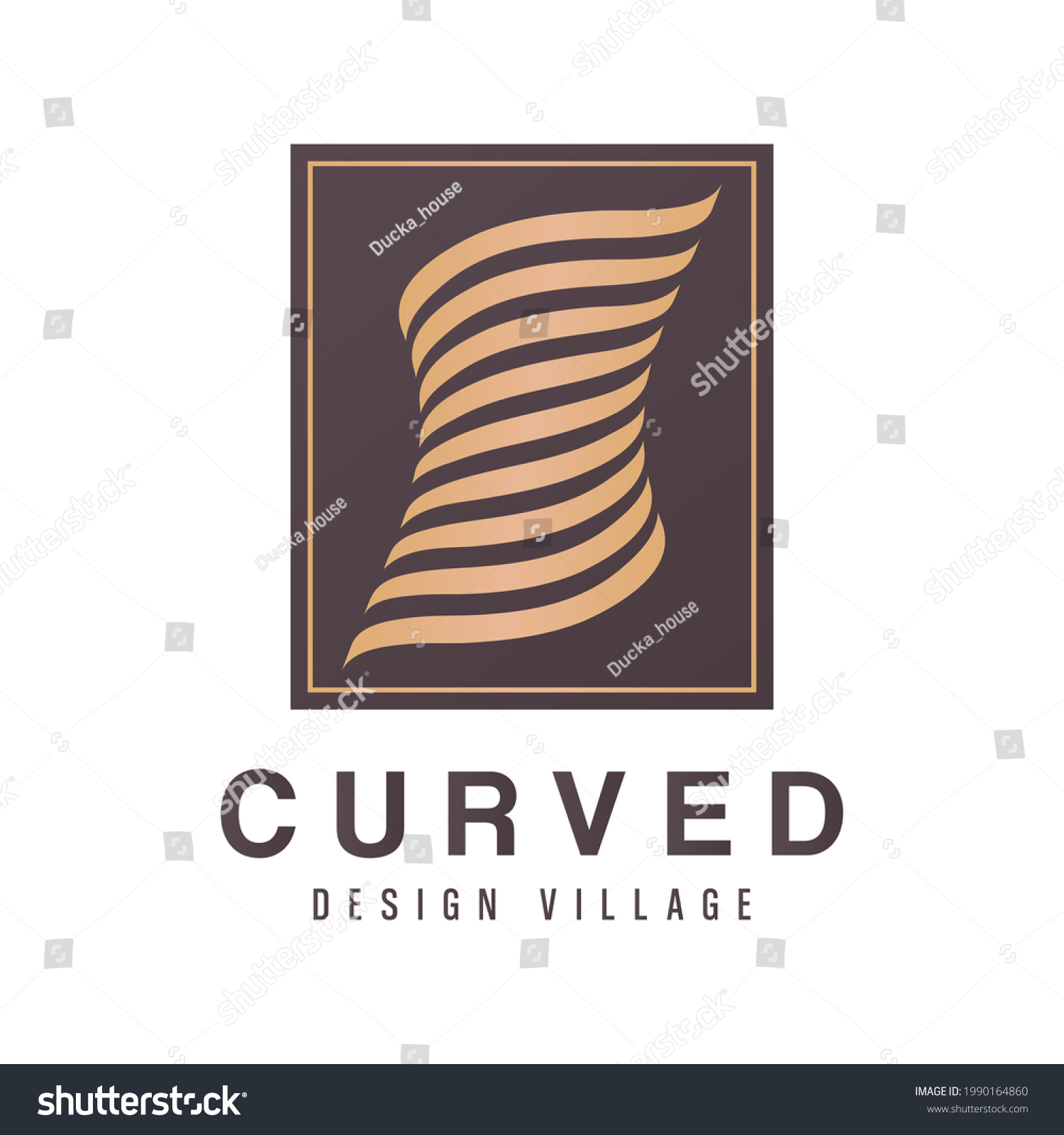 Curved Brick Wall Architecture Logo Vector Stock Vector (Royalty Free ...