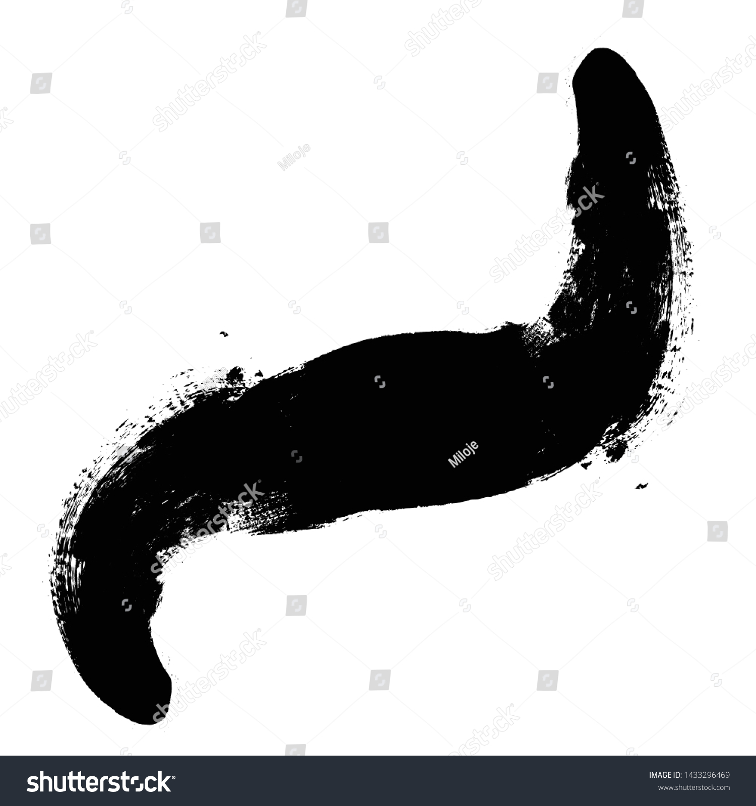 Curved Brush Stroke Vector Logo Design Stock Vector (Royalty Free ...