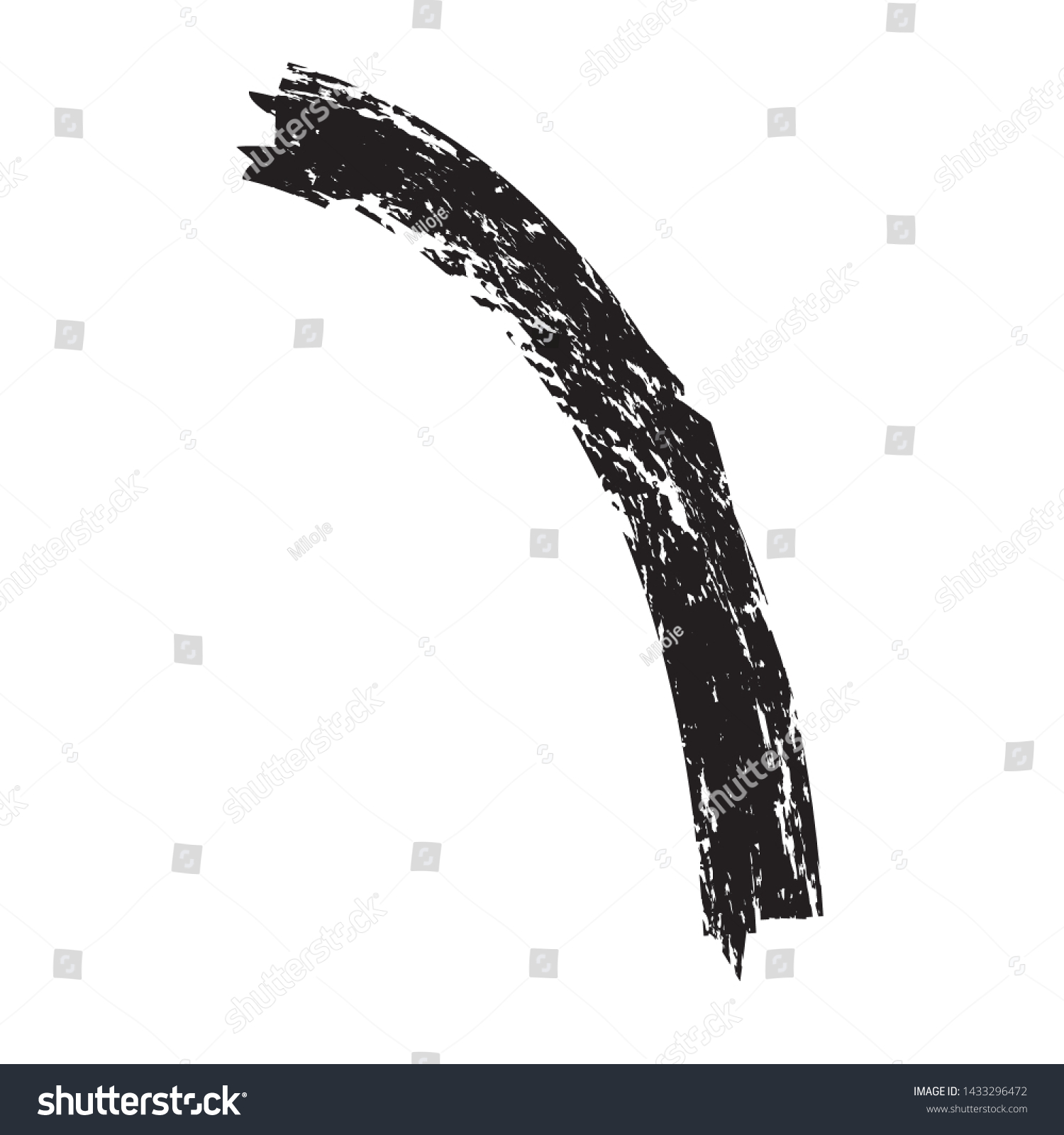 Curved Brush Stroke Vector Logo Design : image vectorielle de stock ...