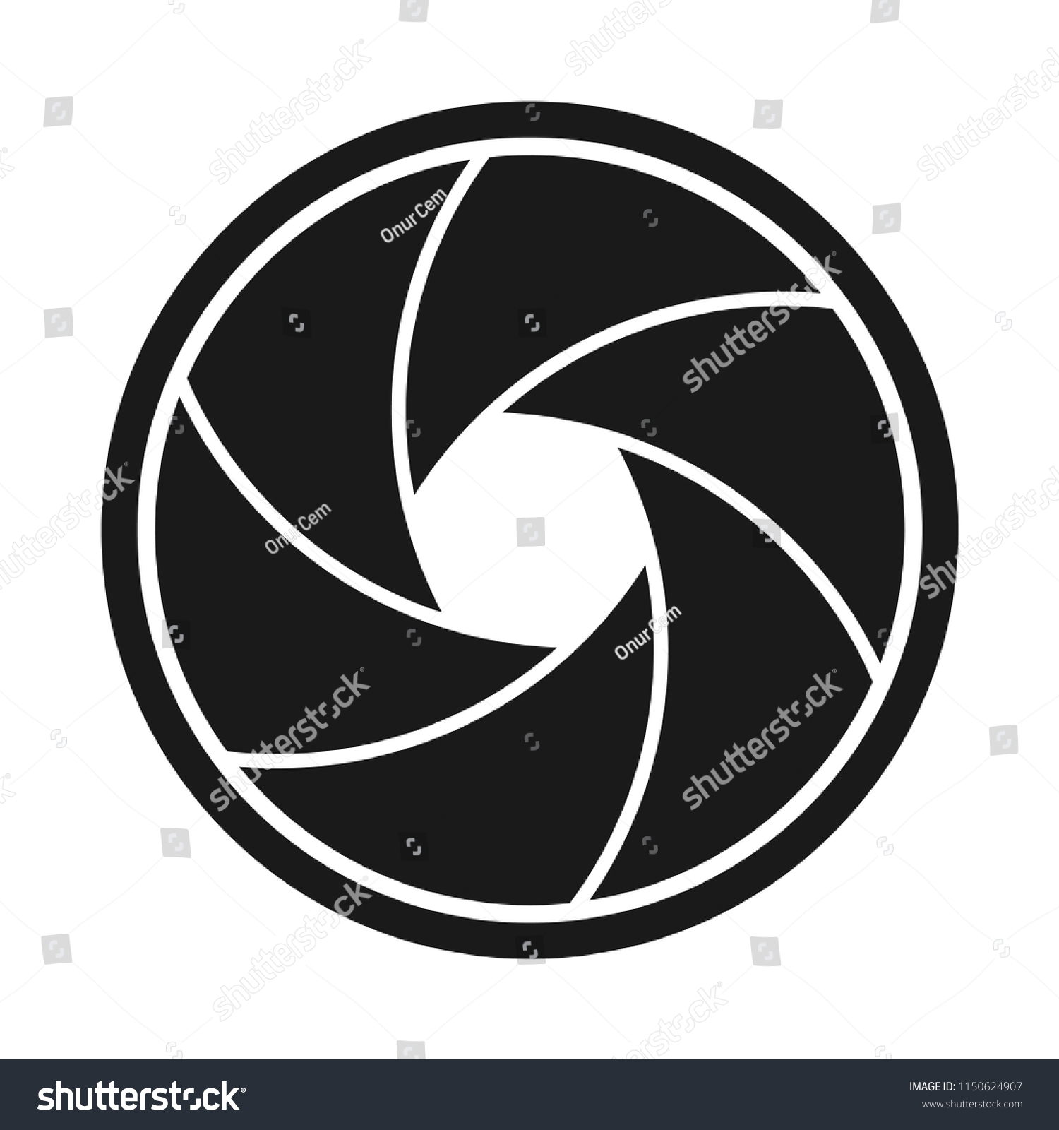 Curved Camera Aperture Logo Stock Vector (Royalty Free) 1150624907 ...