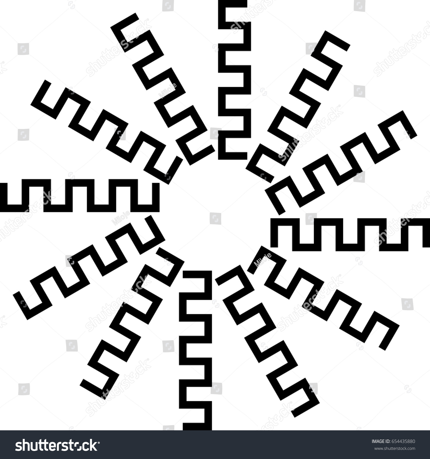 Curved Lines Circle Form Round Logo Stock Vector (Royalty Free) 654435880