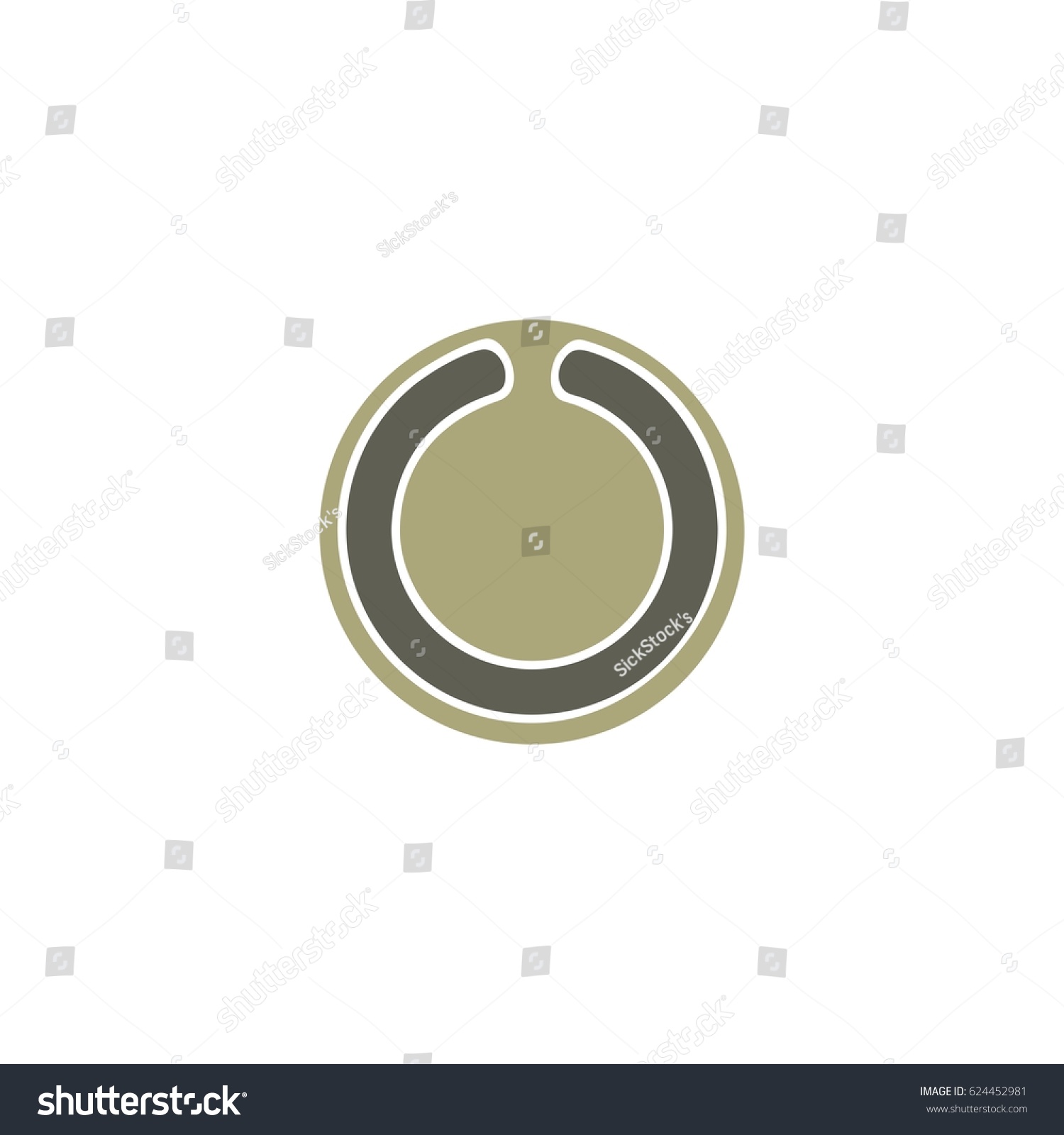Curved Object Circle Design Logo Vector Stock Vector (Royalty Free ...