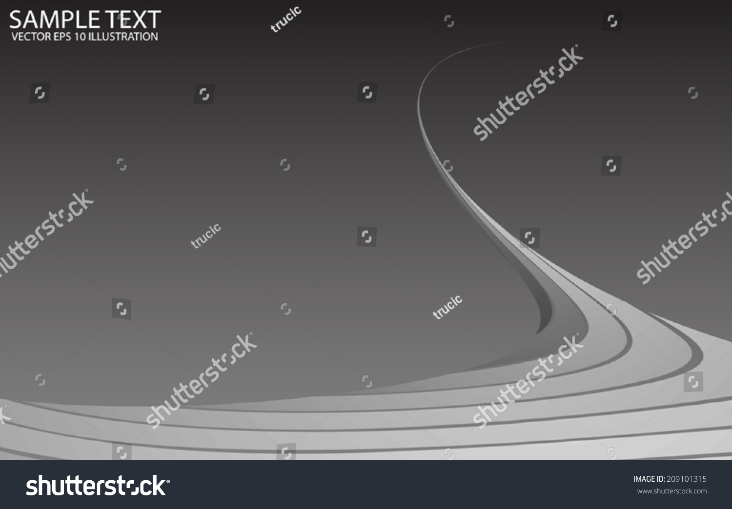 Curved Space Scape Background Template Metallic Stock Vector (Royalty ...