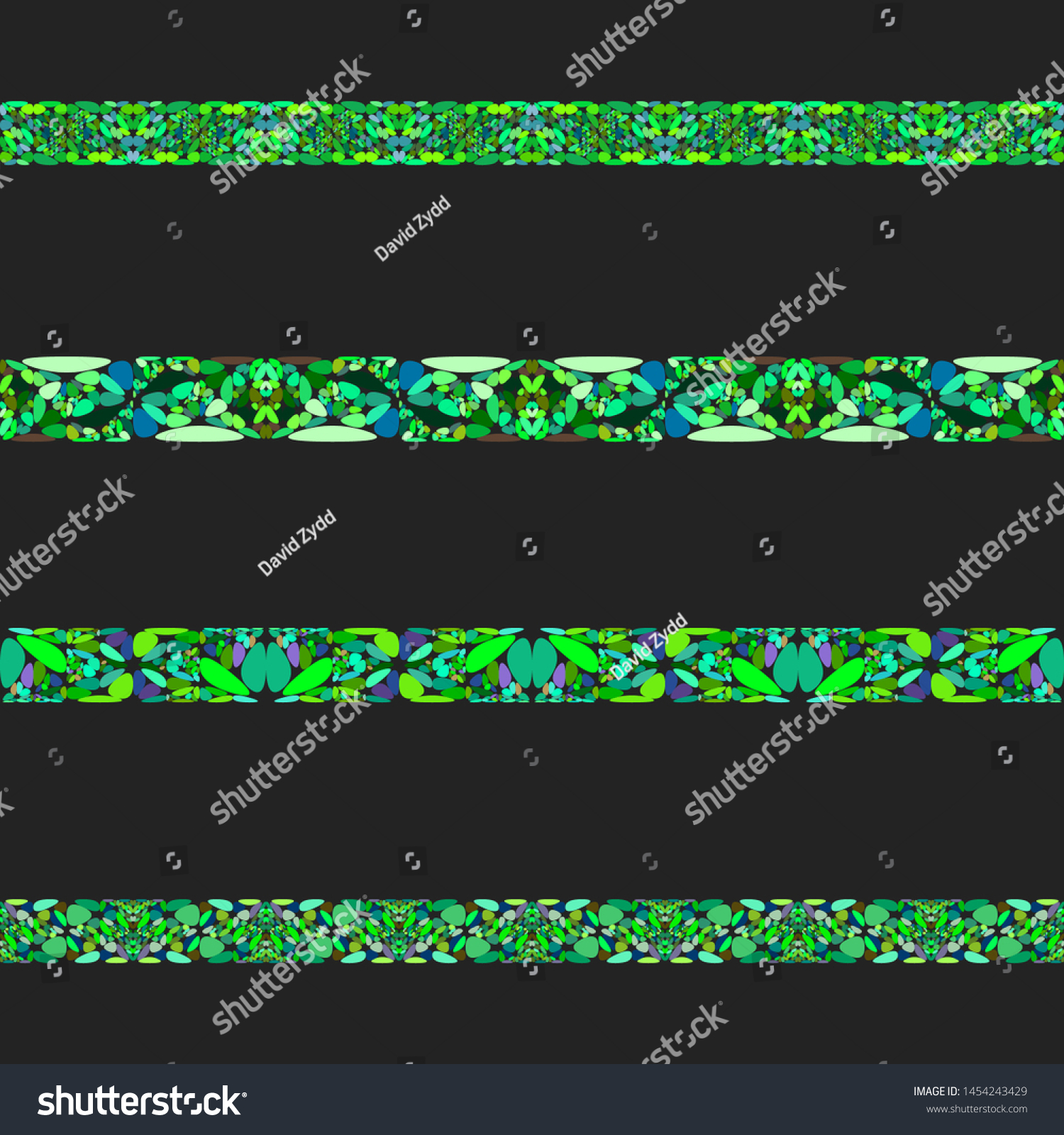 Curved Stone Mosaic Divider Line Set Stock Vector (Royalty Free ...
