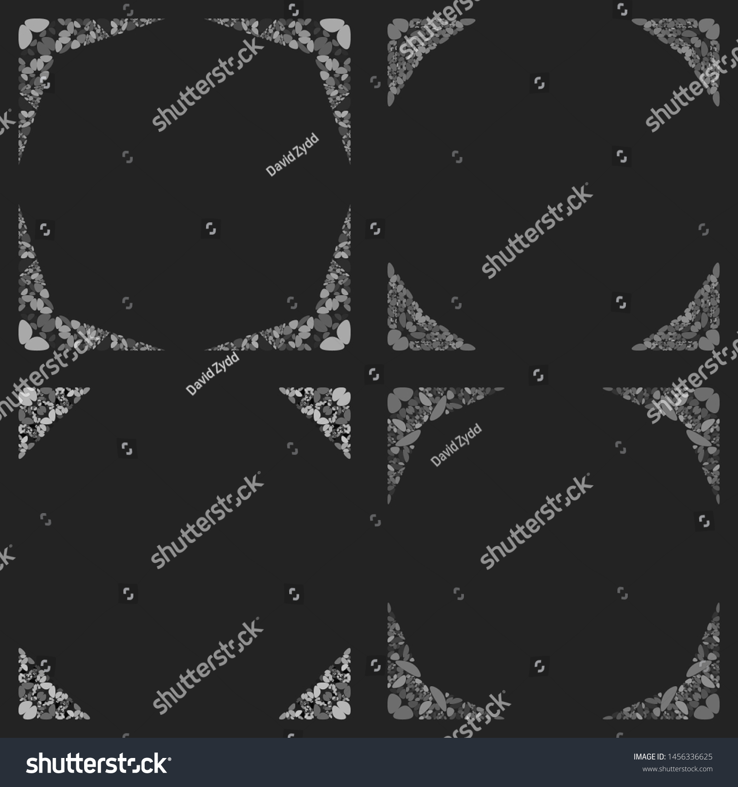 Curved Stone Mosaic Page Border Design Stock Vector (Royalty Free ...
