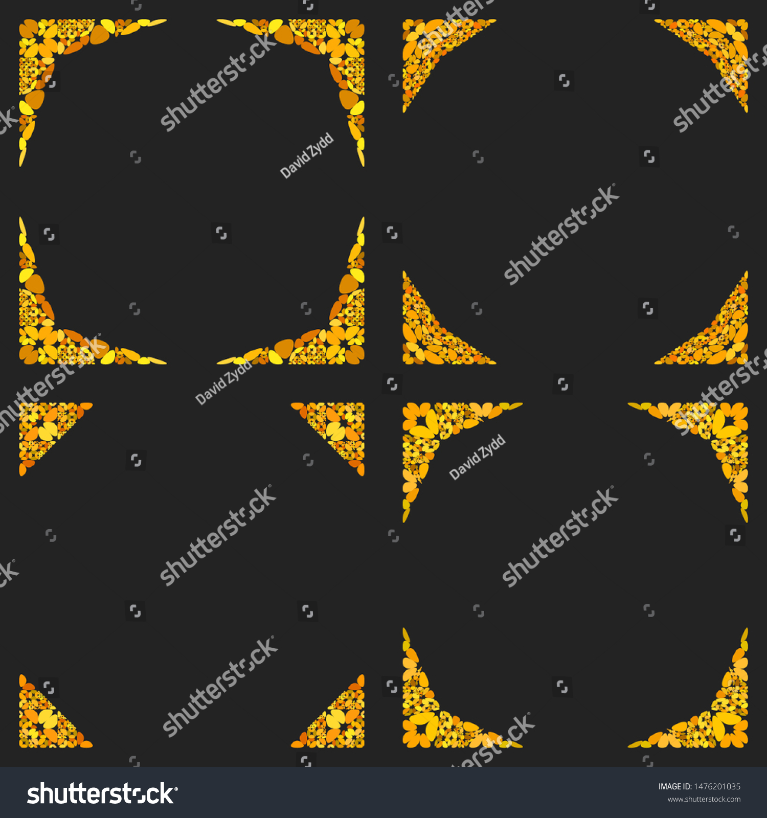 Curved Stone Mosaic Page Border Design Stock Vector (Royalty Free ...
