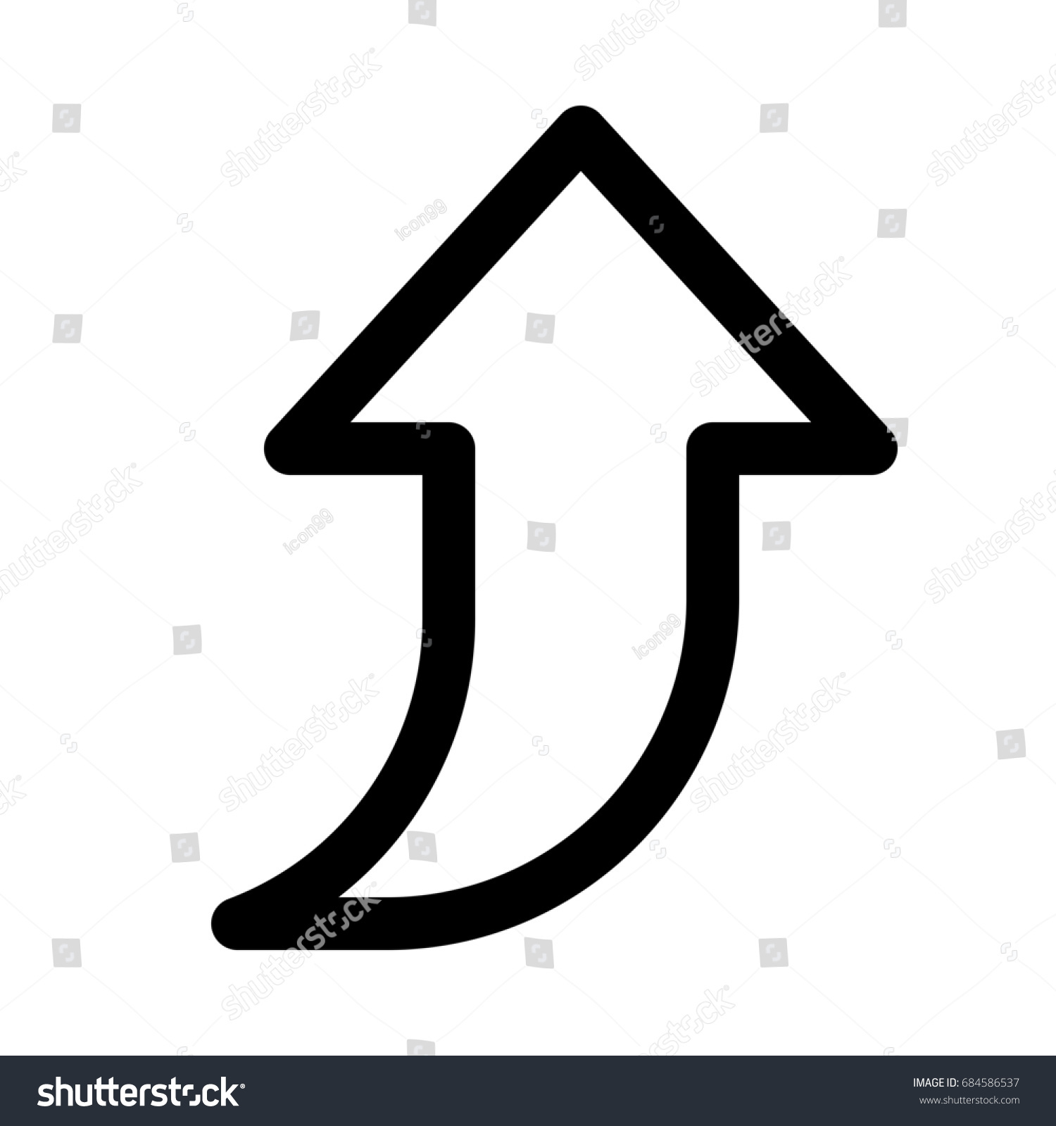Curved Arrow Stock Vector (Royalty Free) 684586537