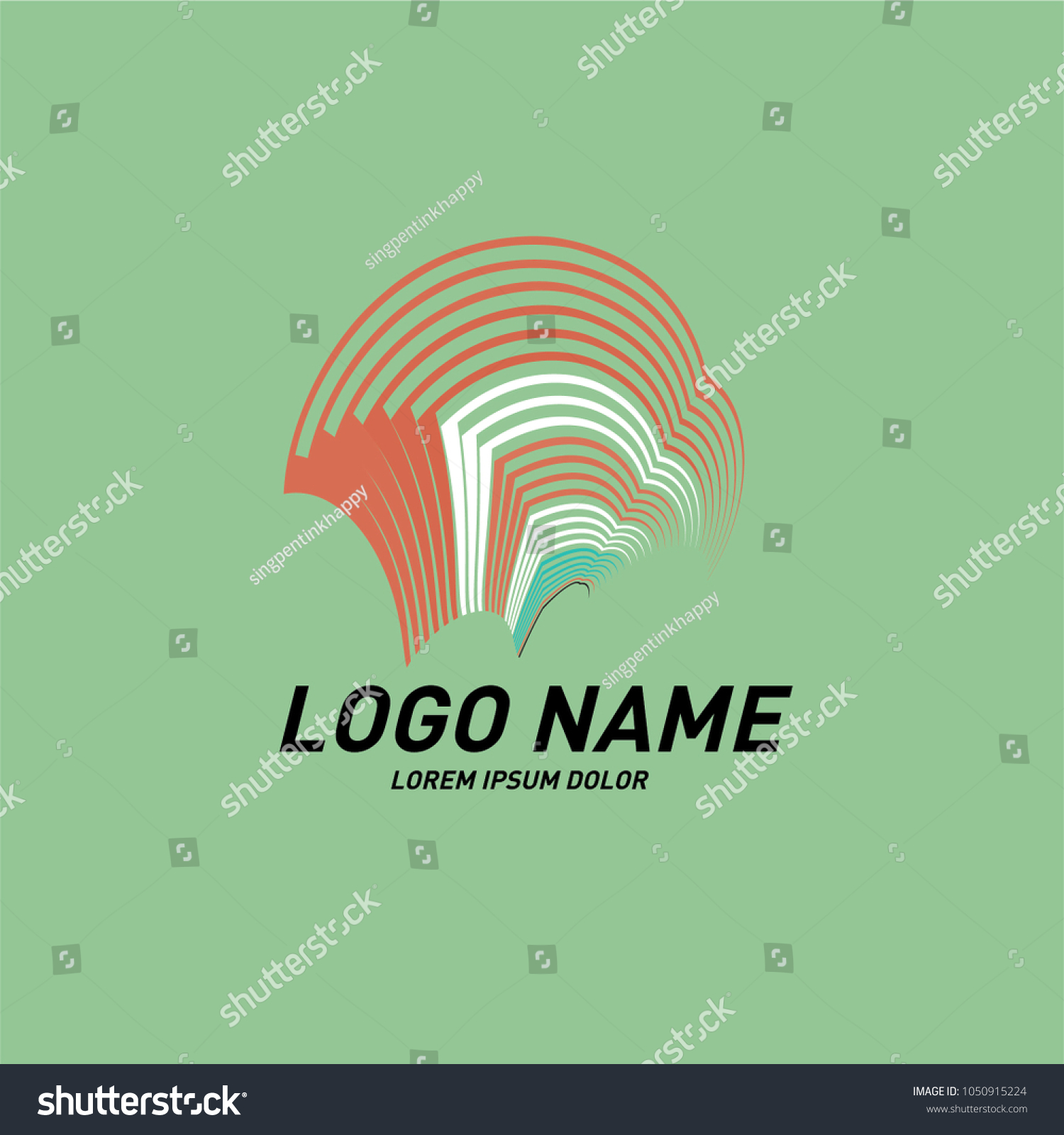 Curvy Stripes Simple Logo Design Stock Vector (Royalty Free) 1050915224 ...