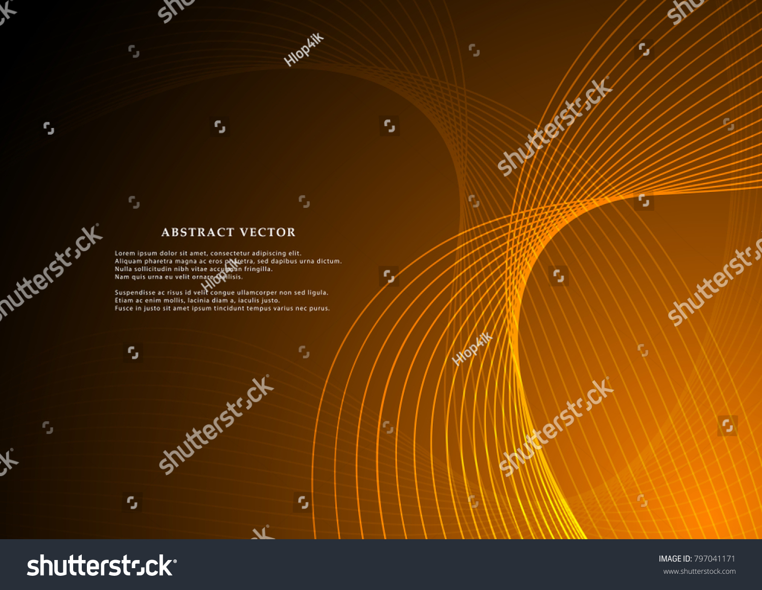 Curvy Geometric Wavy Lines Pattern Pattern: vector de stock (libre de ...