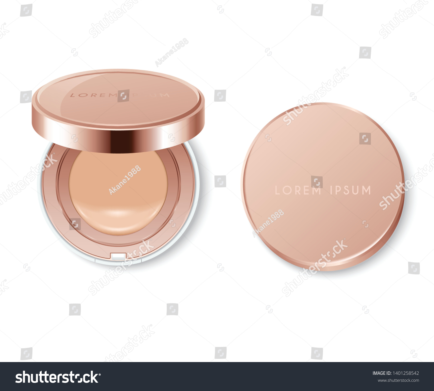 Cushion Compact Foundation Packaging Template Vector Stock Vector ...
