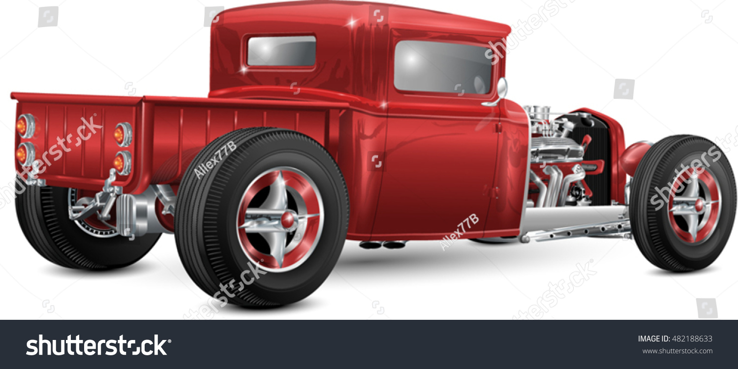 Custom Hot Rod Editable Layers Stock Vector (Royalty Free) 482188633