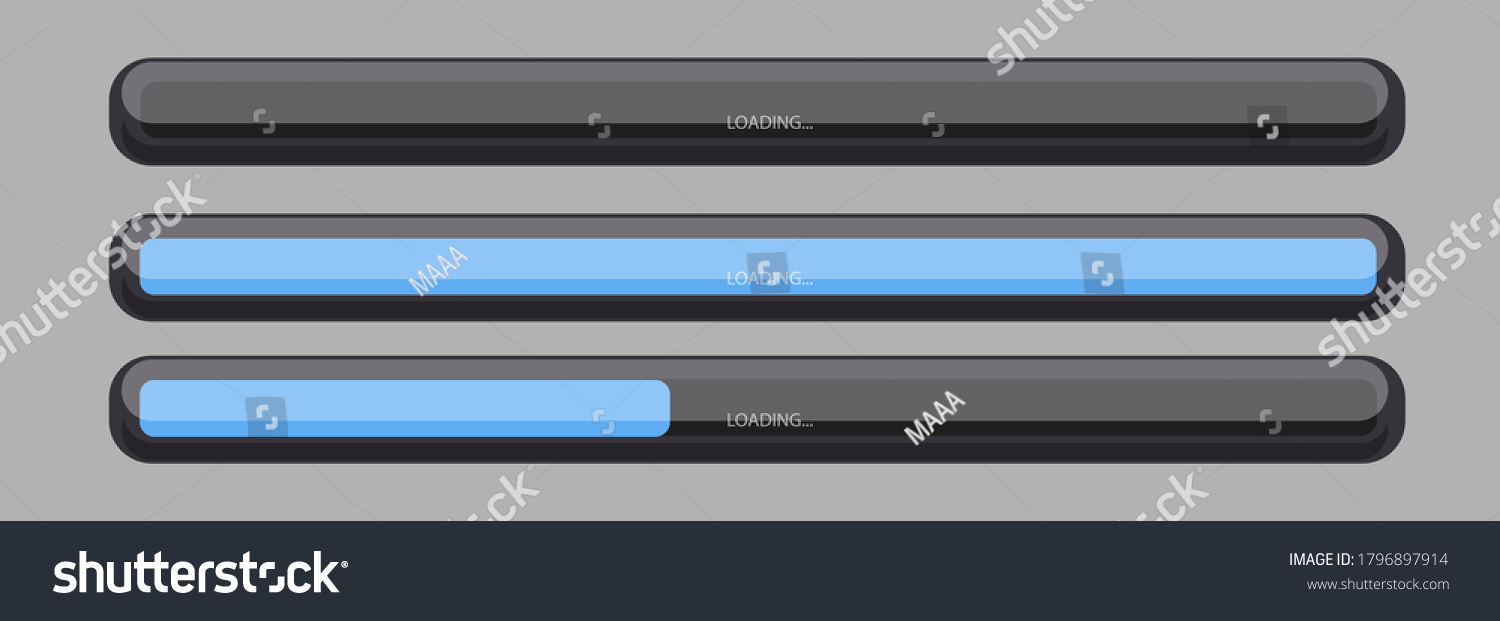 Custom Layered Vector Loading Bar Game Stock Vector (Royalty Free ...