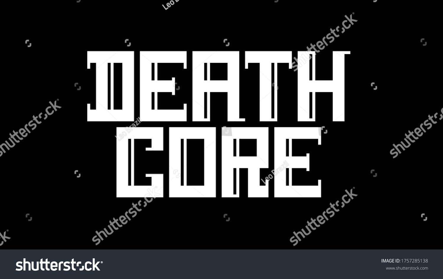 Custom Made Death Core Logo Font: เวกเตอร์สต็อก (ปลอดค่าลิขสิทธิ์ ...