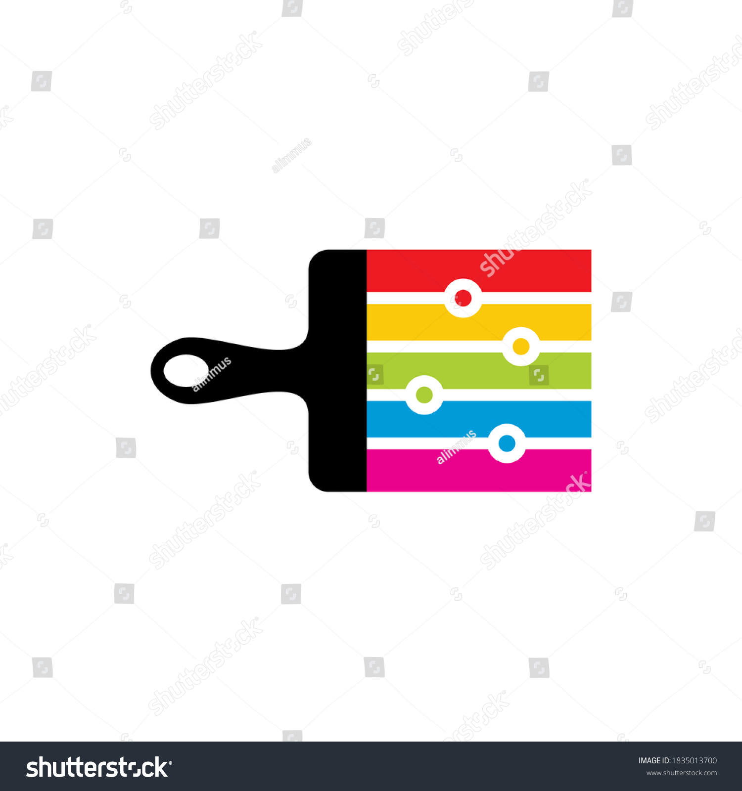 Custom Paint Logo Template Design Vector Stock Vector (Royalty Free ...