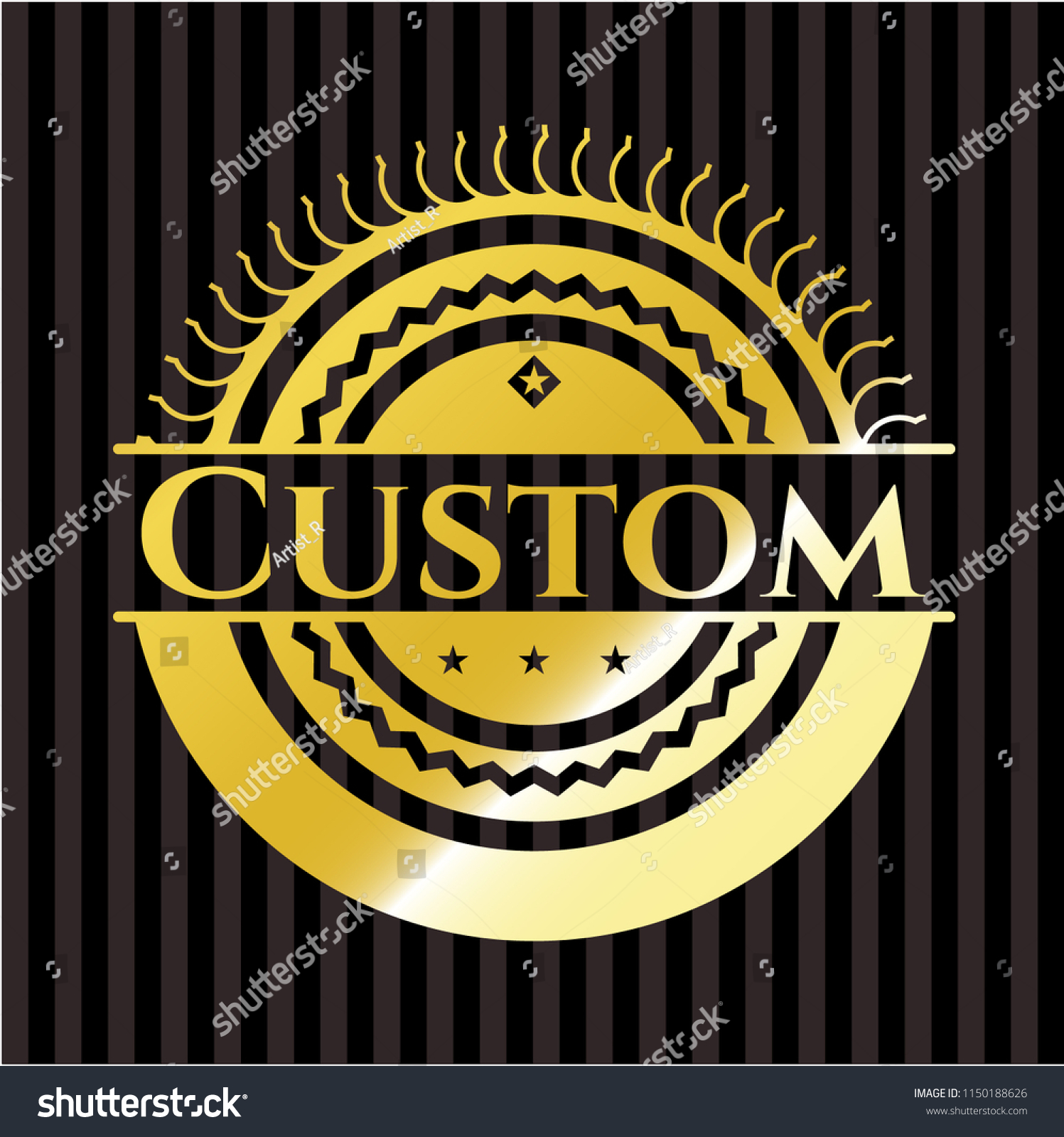 Custom Shiny Badge Stock Vector (Royalty Free) 1150188626 | Shutterstock