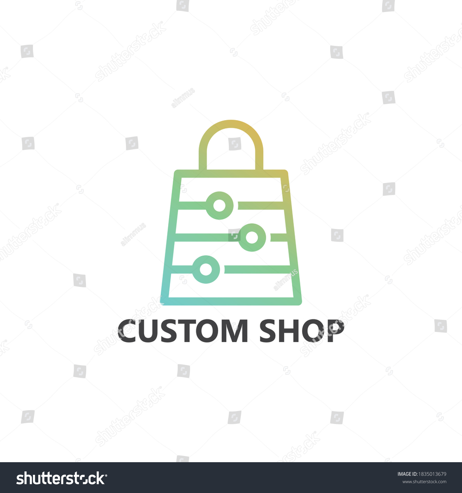 Custom Shop Logo Template Design Vector Stock Vector (Royalty Free ...