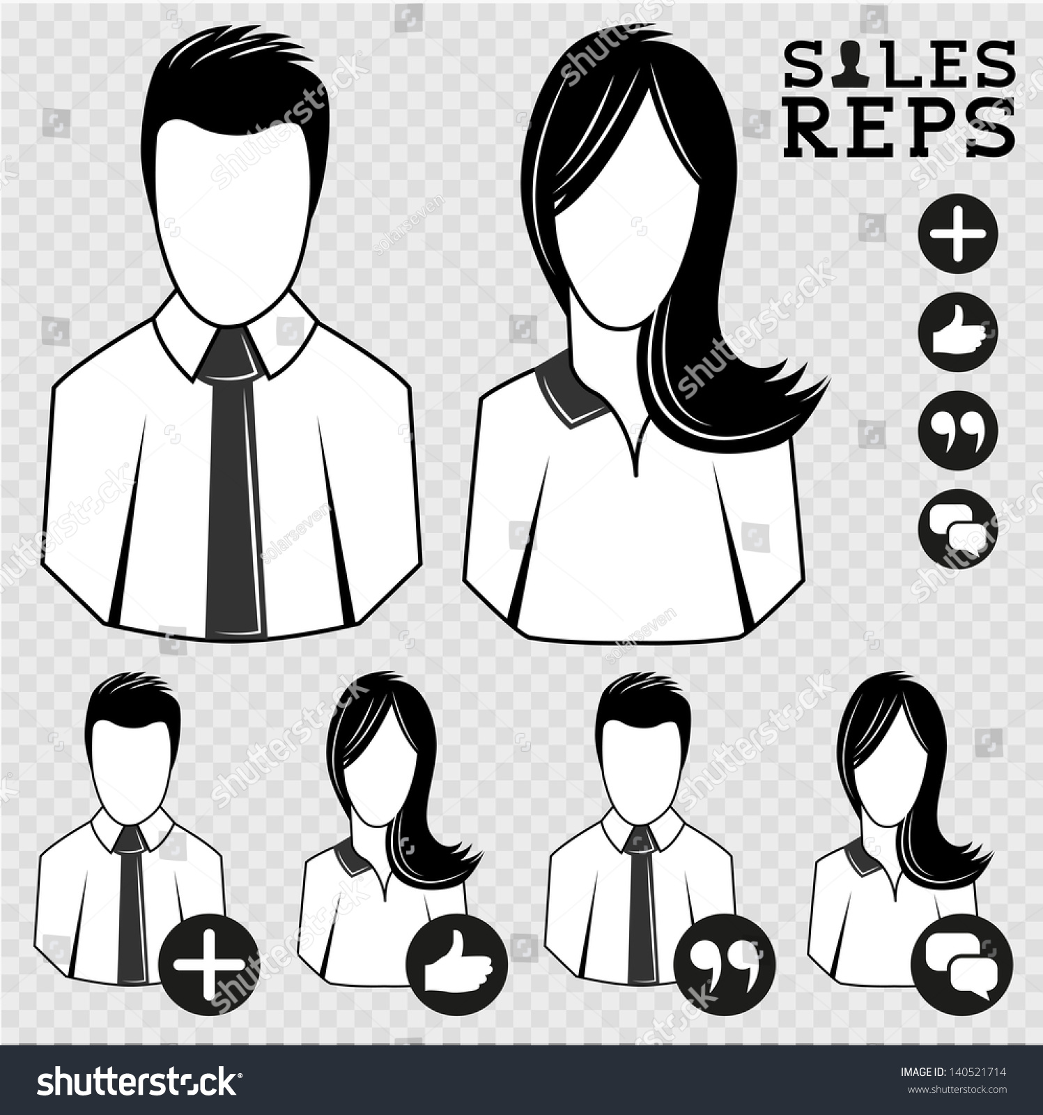 Customer Care Advisors Vector Avatars Stock Vector (Royalty Free ...