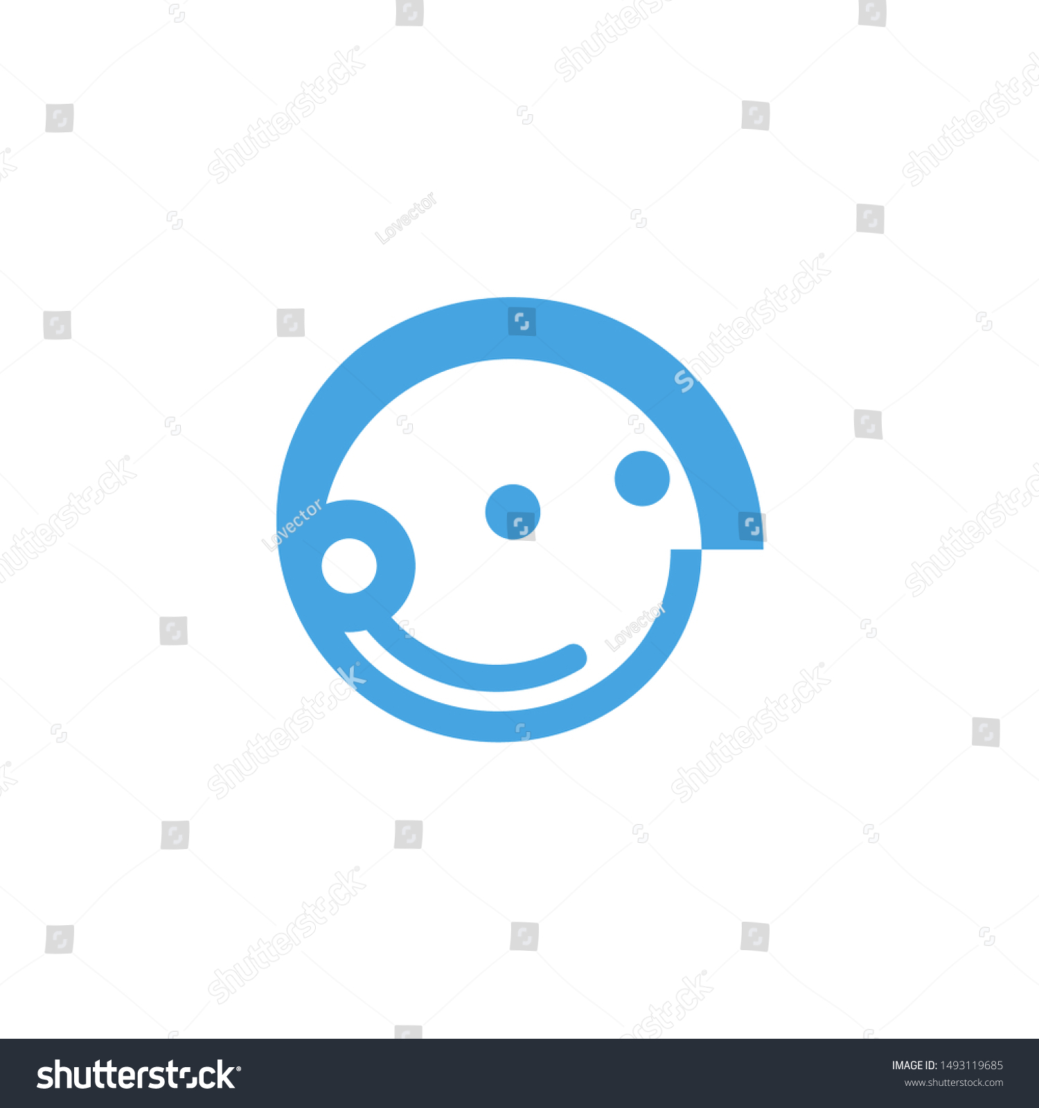Customer Care Icon Hello Logo Stock Vector (Royalty Free) 1493119685 ...