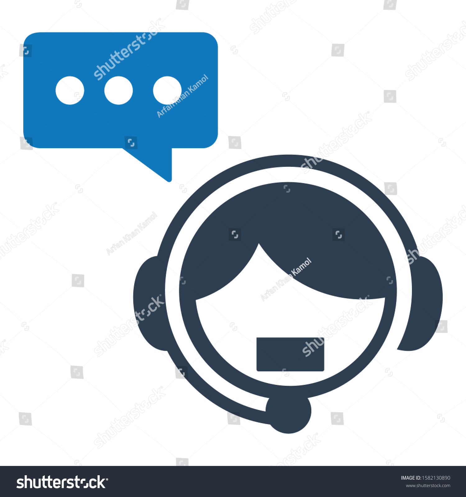 Customer Care Icon Vector Graphics Stock Vector (Royalty Free ...