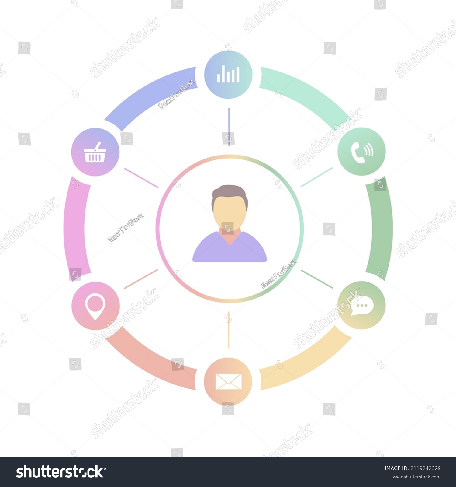 Customer Database Icon Concept Customer Relation Stock Vector (Royalty ...