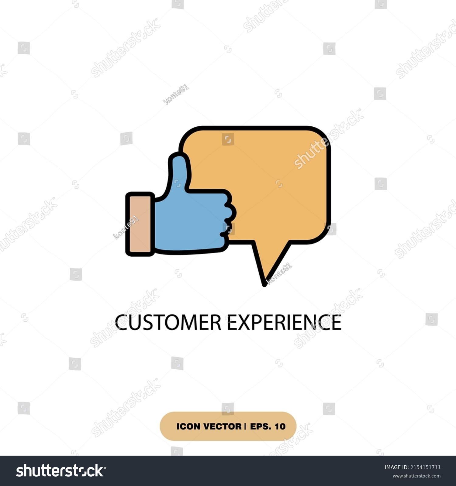 Customer Experience Icons Symbol Vector Elements Stock Vector (Royalty ...