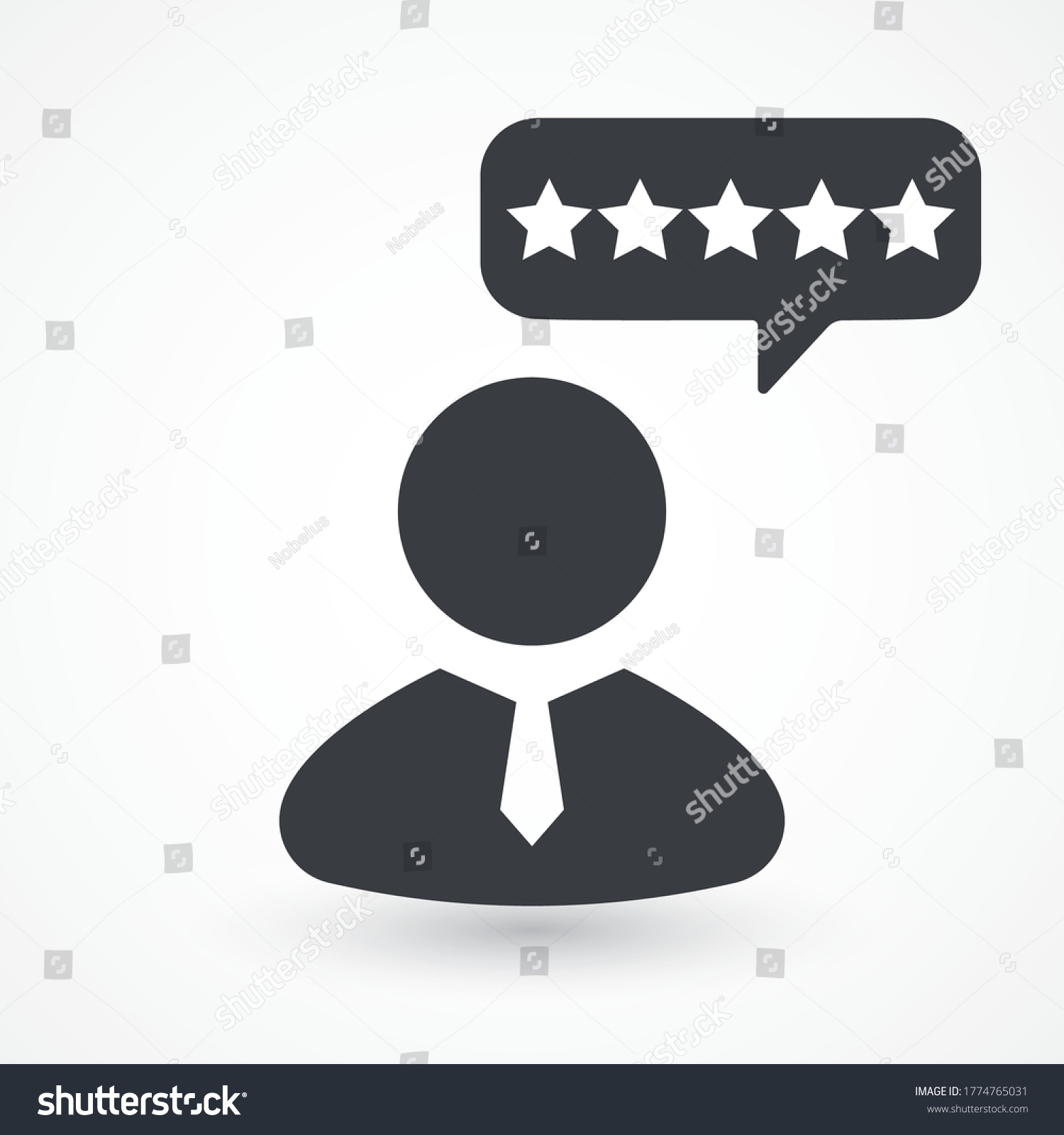 Customer Experience Review Vector Icon Stock Vector (Royalty Free ...