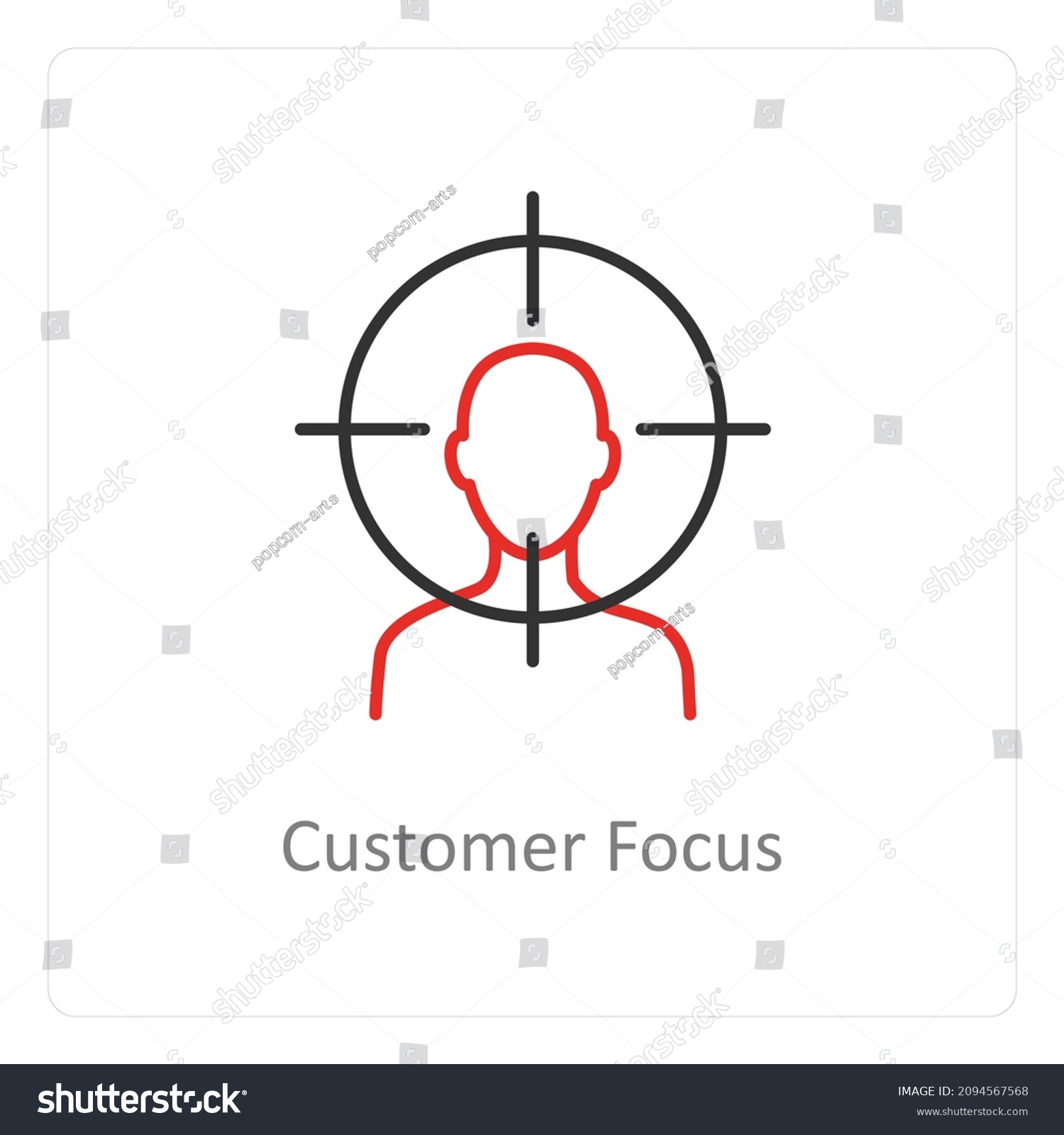 Customer Focus Focus Icon Concept Stock Vector (Royalty Free ...