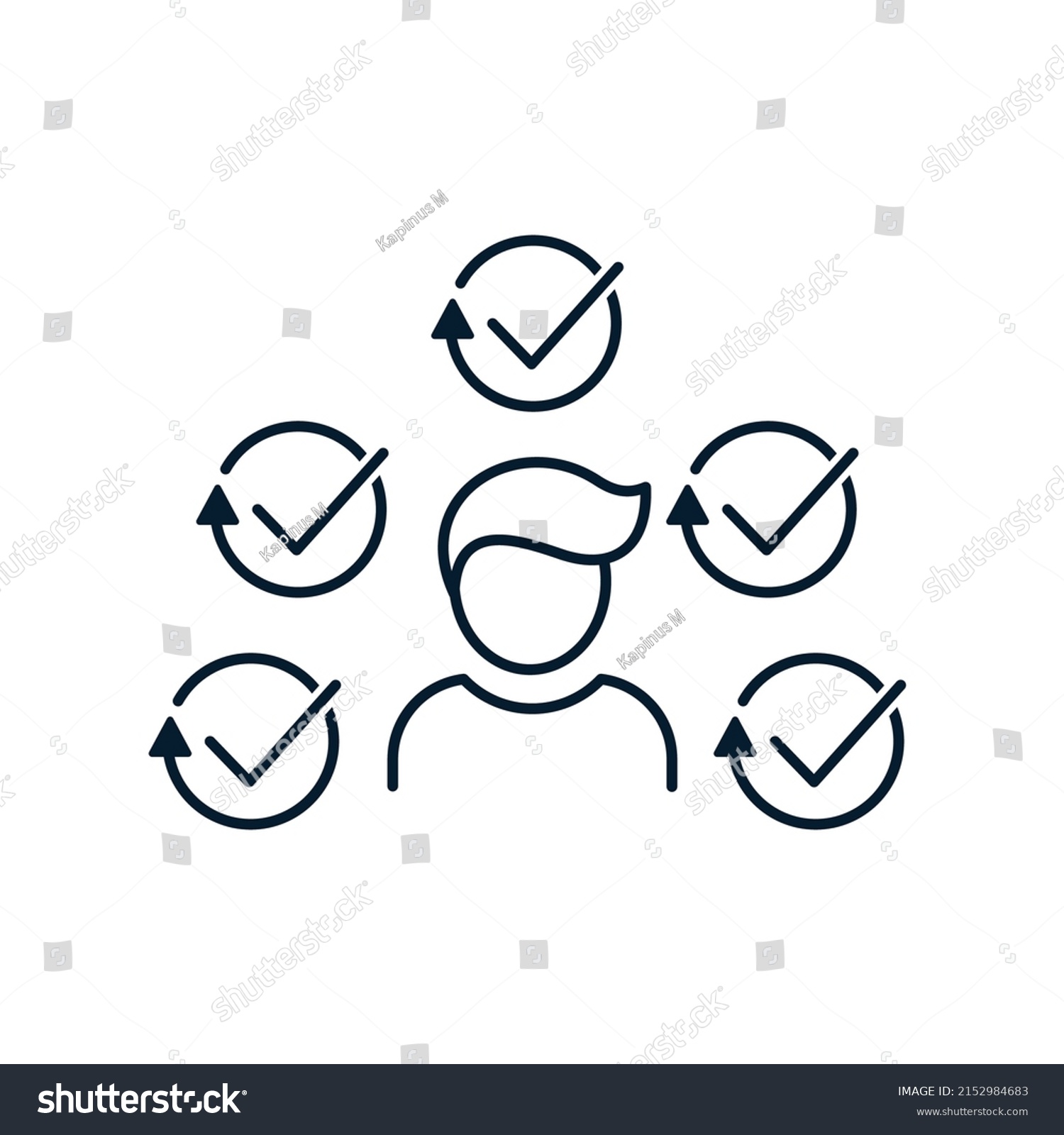 Customer Focus User Satisfaction Vector Linear Stock Vector (Royalty ...