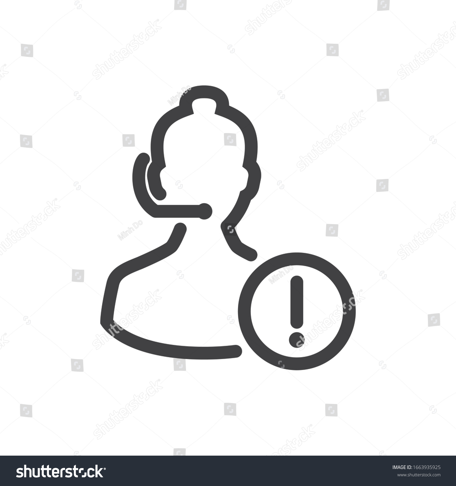 Customer Help Icon On White Background Stock Vector (Royalty Free ...