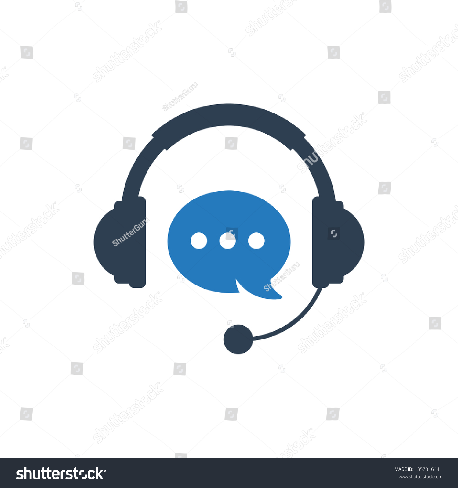 Customer Helpline Icon Stock Vector (Royalty Free) 1357316441 ...