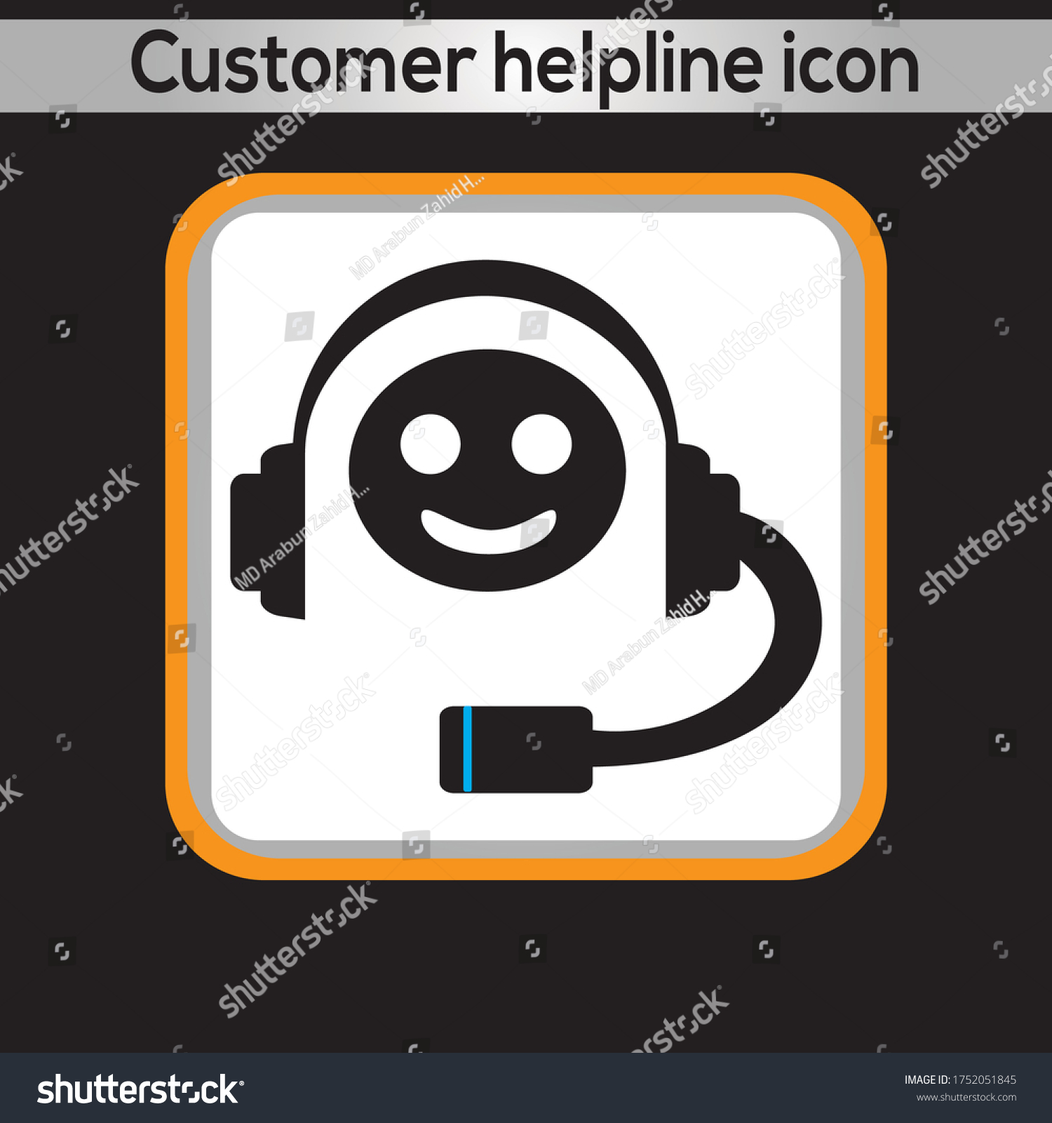 Customer Helpline Icon Vector Graphics Stock Vector (Royalty Free ...