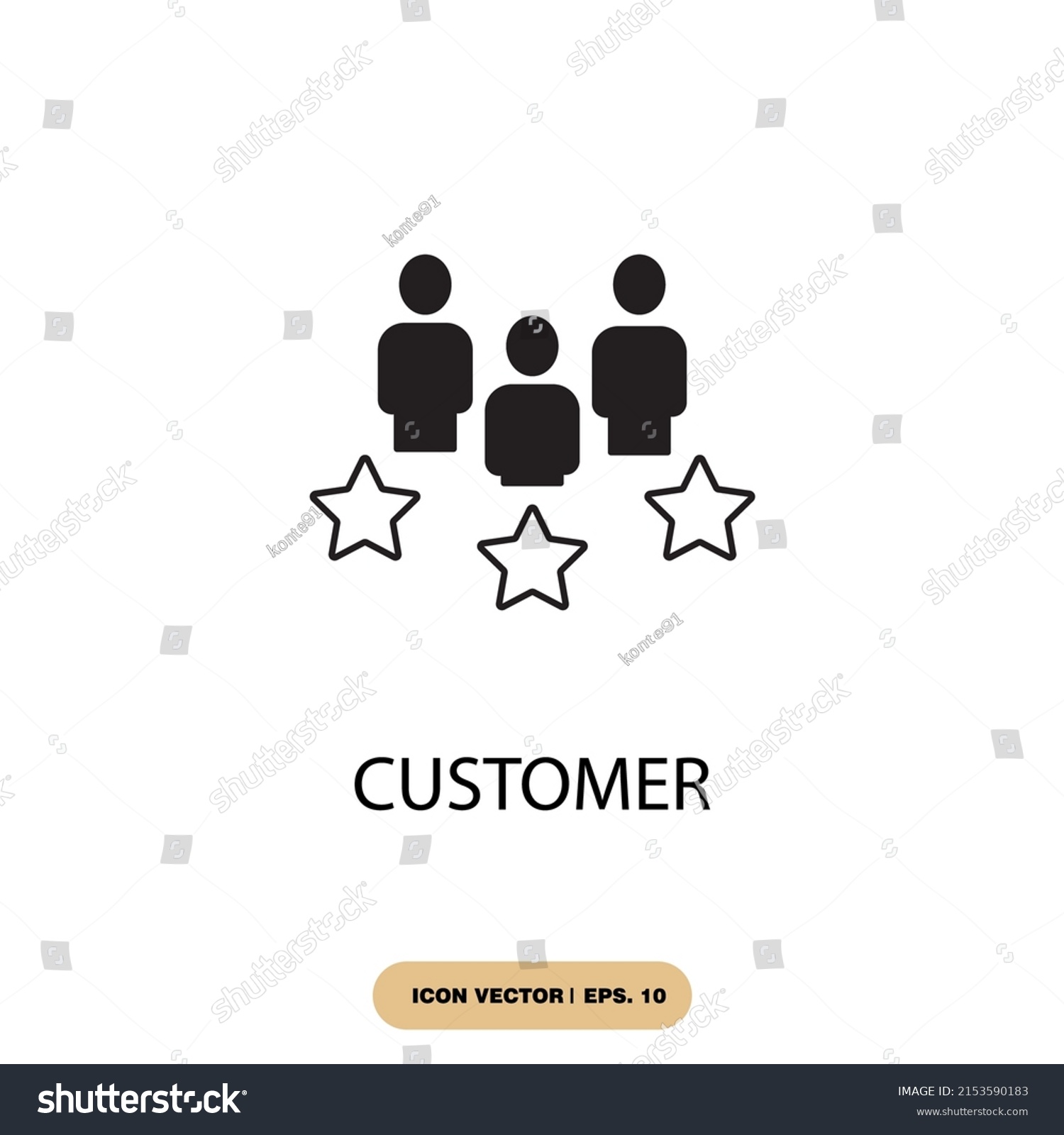 Customer Icons Symbol Vector Elements Infographic Stock Vector (Royalty ...
