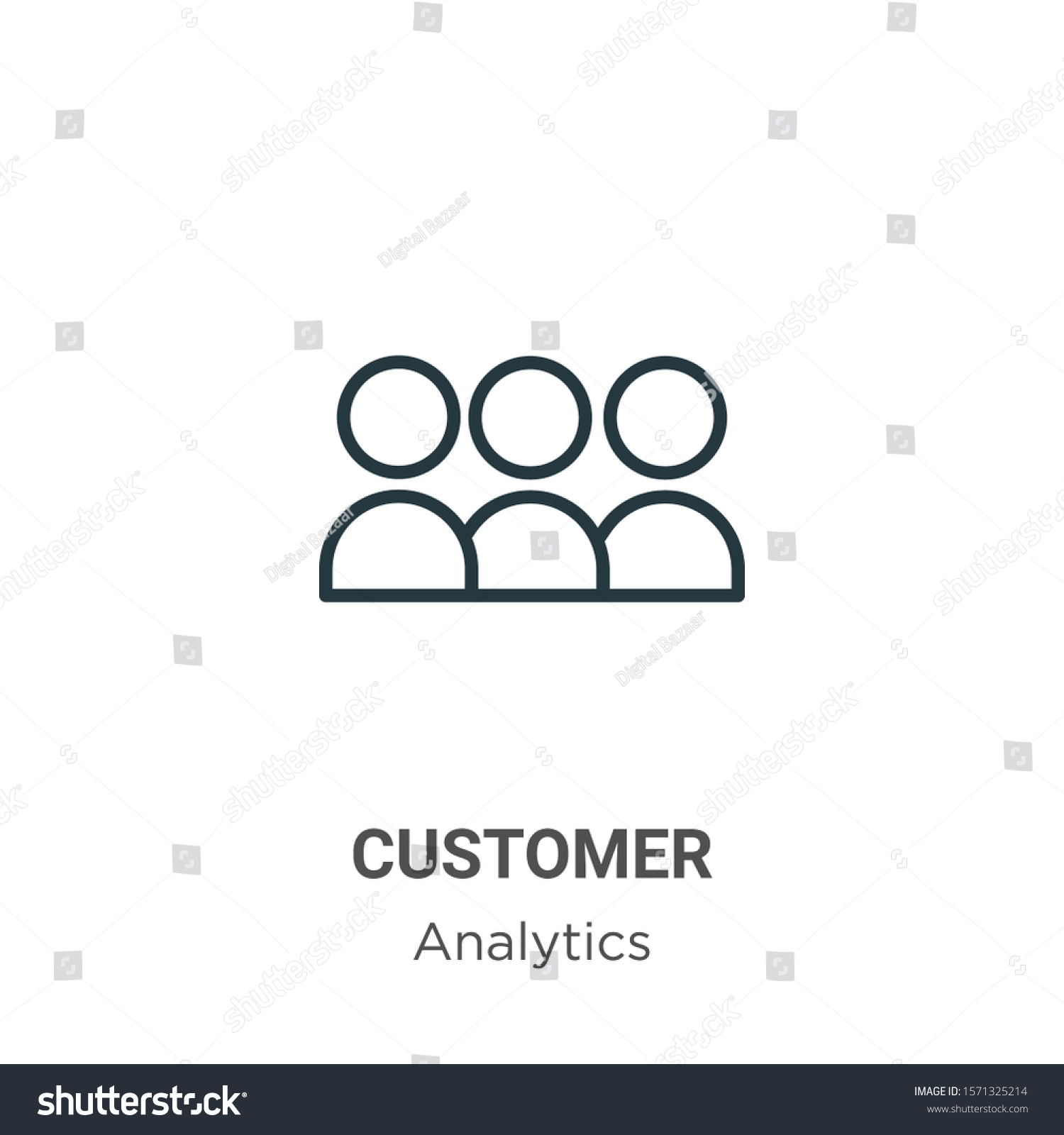 Customer Outline Vector Icon Thin Line Stock Vector (Royalty Free ...