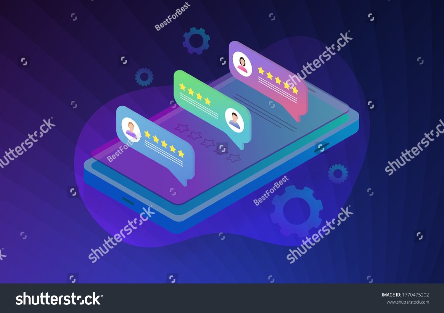 Customer Rating Vector Illustration Concept Increase Stock Vector ...