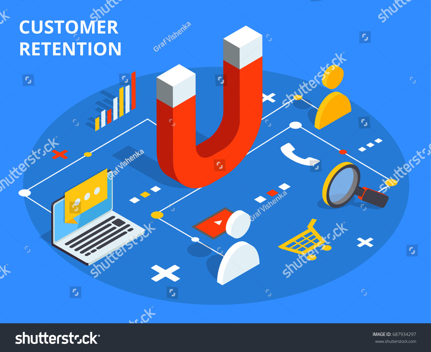 Customer Retention Loyalty Isometric Vector Concept Stock Vector ... Customer Retention Loyalty Isometric Vector Concept Stock Vector ...