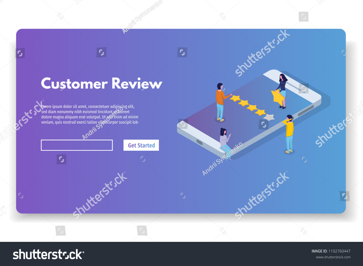 Customer Review Usability Evaluation Feedback Rating Stock Vector ...