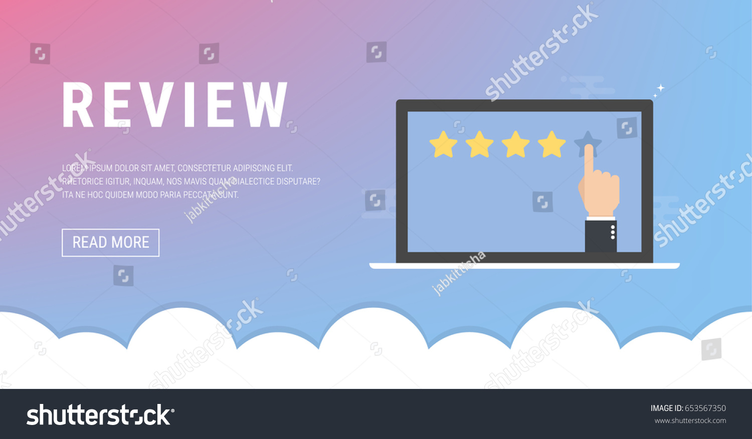 Customer Reviews Rating Classification Concept Vector Stock Vector ...