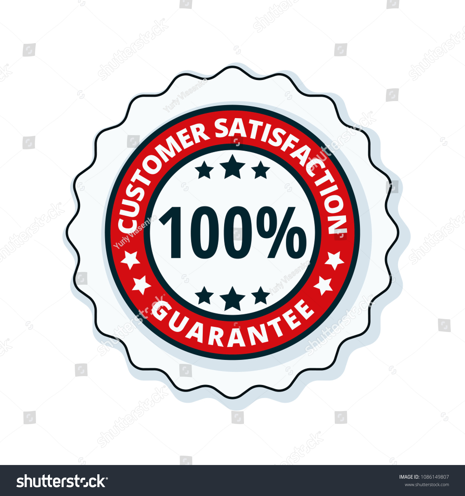Customer Satisfaction Guarantee Label Illustration Stock Vector ...