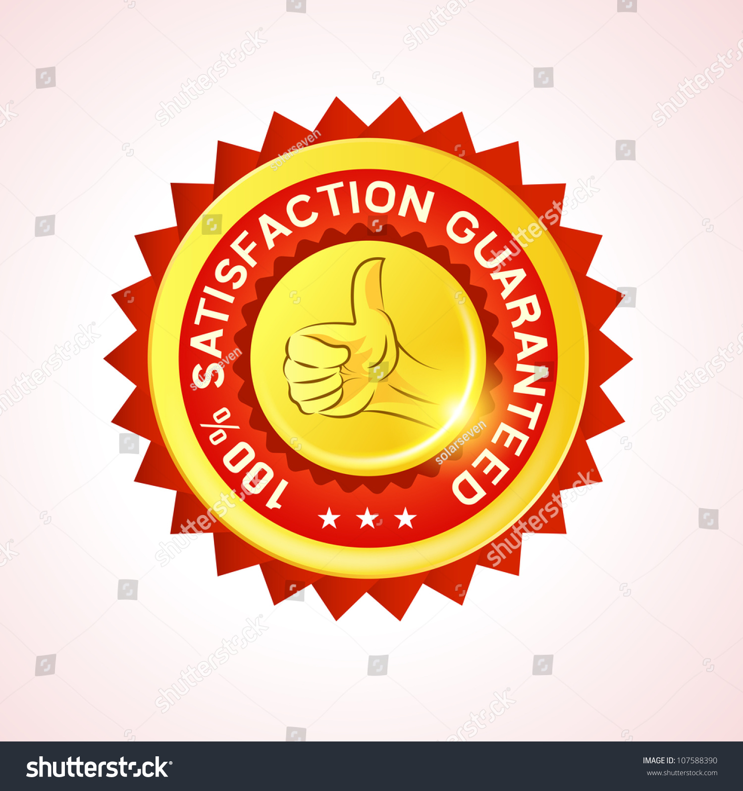 Customer Satisfaction Guarantee Vector Badge Vector Stock Vector ...