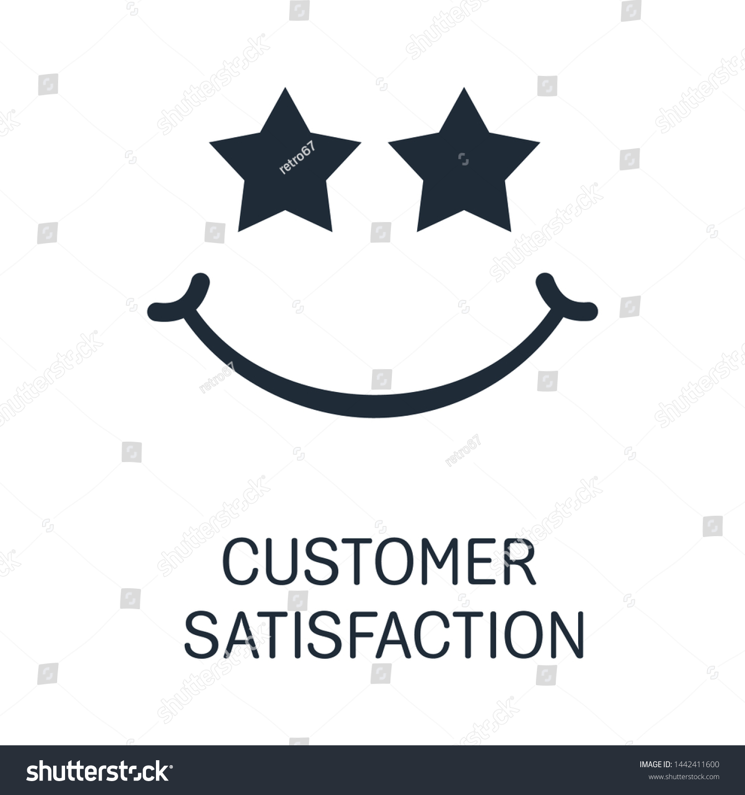 Customer Satisfaction Vector Icon White Background Stock Vector ...