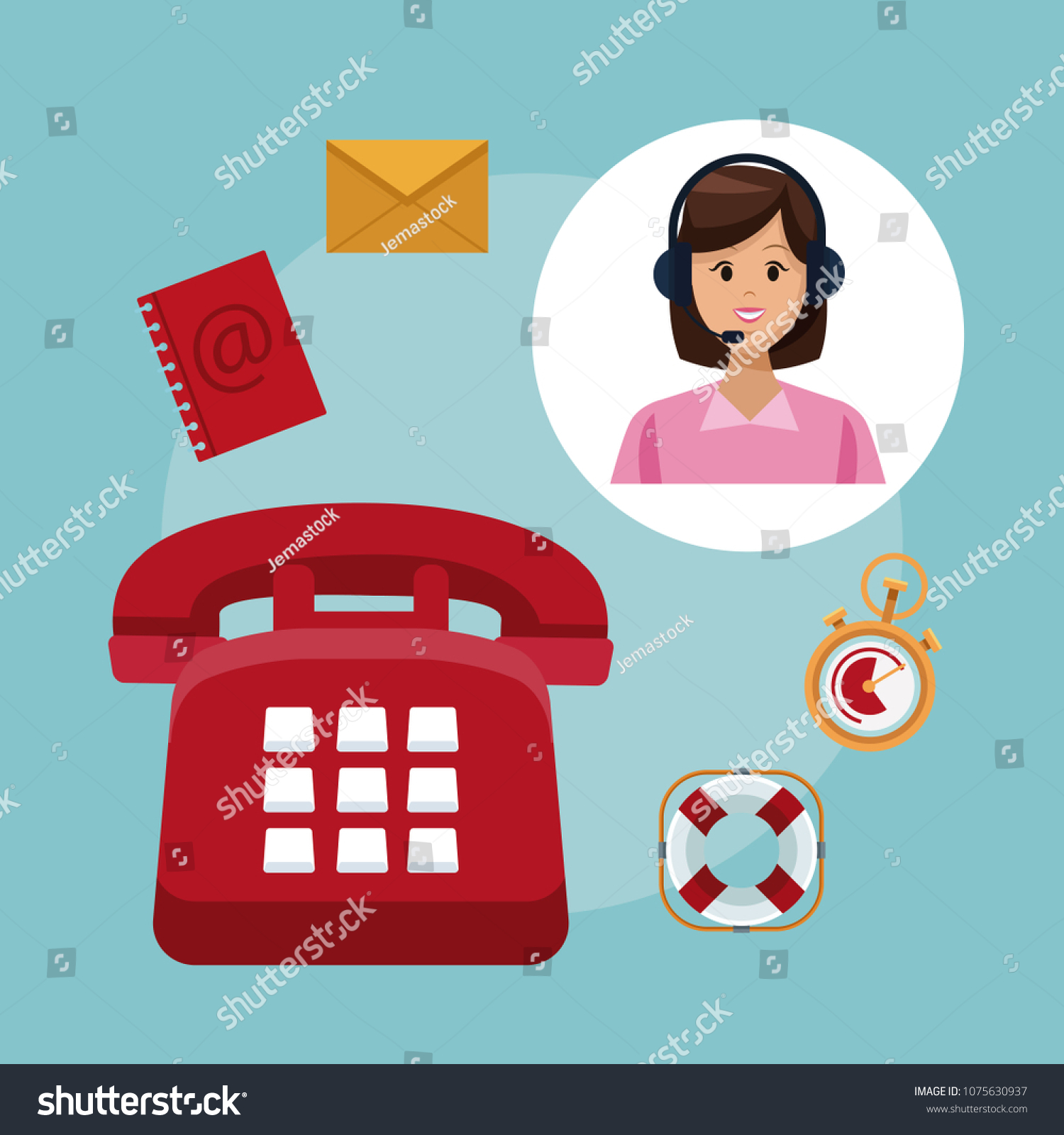 Customer Service Support Stock Vector (Royalty Free) 1075630937 ...