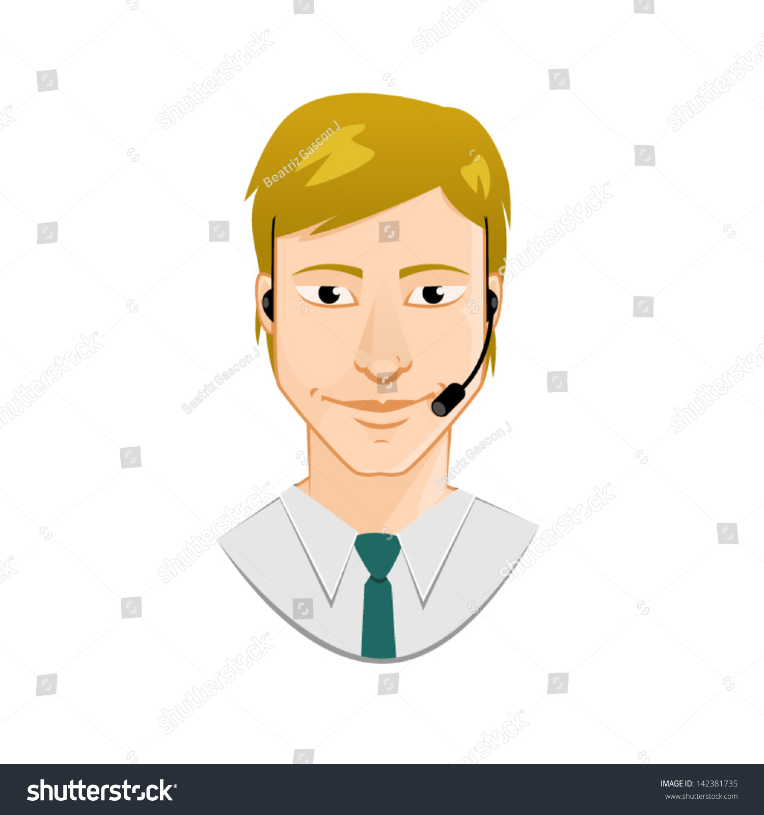 Customer Service Avatar Stock Vector (Royalty Free) 142381735