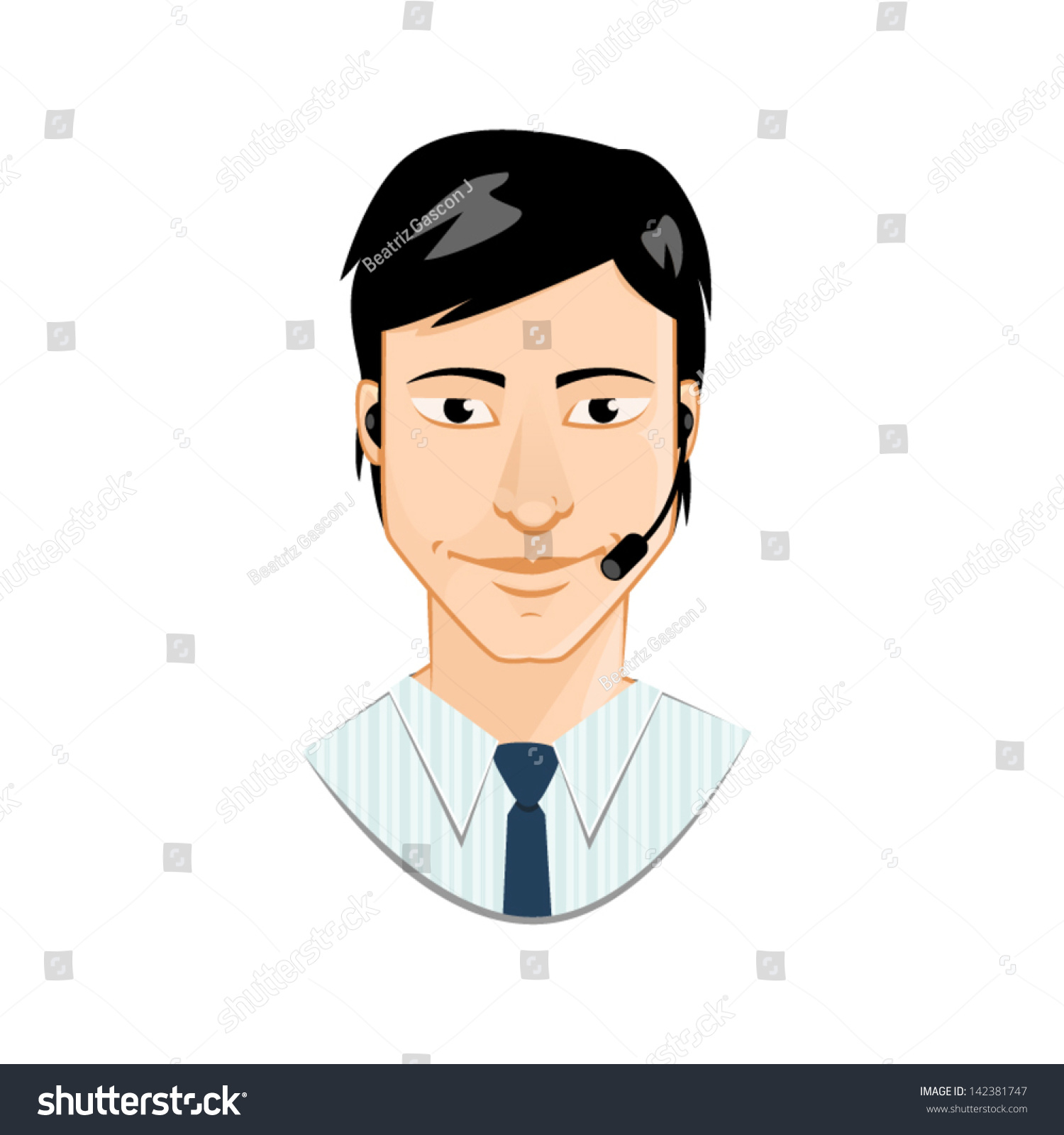 Customer Service Avatar Stock Vector (Royalty Free) 142381747