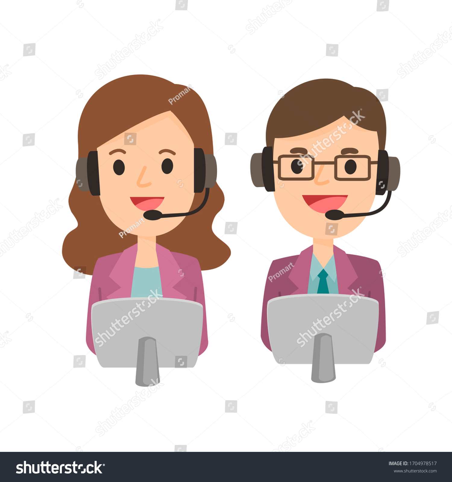 Customer Service Call Center Vector Stock Vector (Royalty Free ...