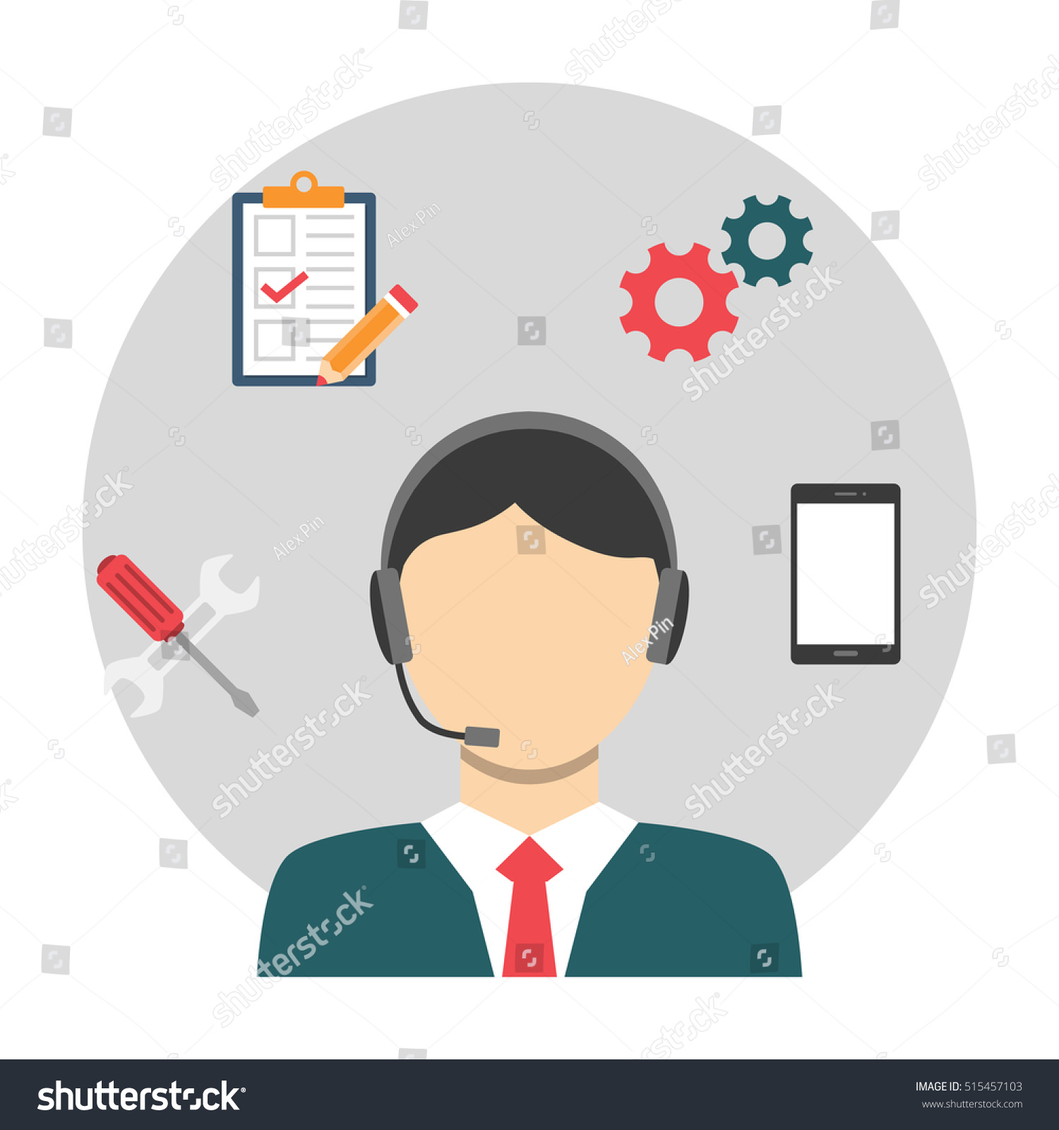Customer Service Concept Stock Vector (Royalty Free) 515457103 ...