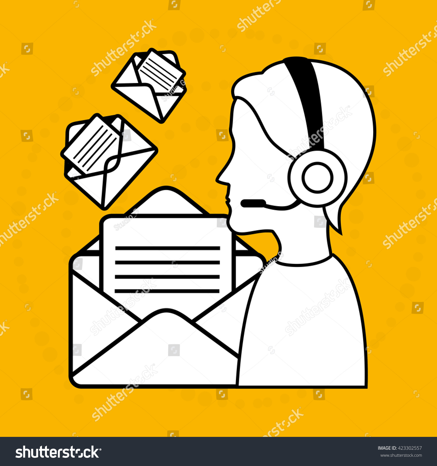 Customer Service Design Stock Vector (Royalty Free) 423302557 ...