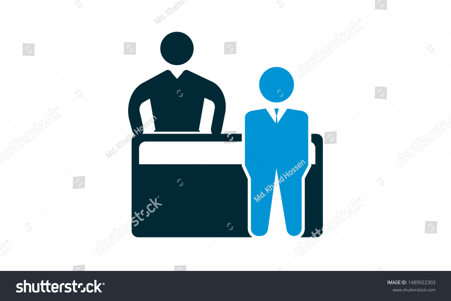 Customer Service Desk Vector Icon Stock Vector (Royalty Free) 1489922303