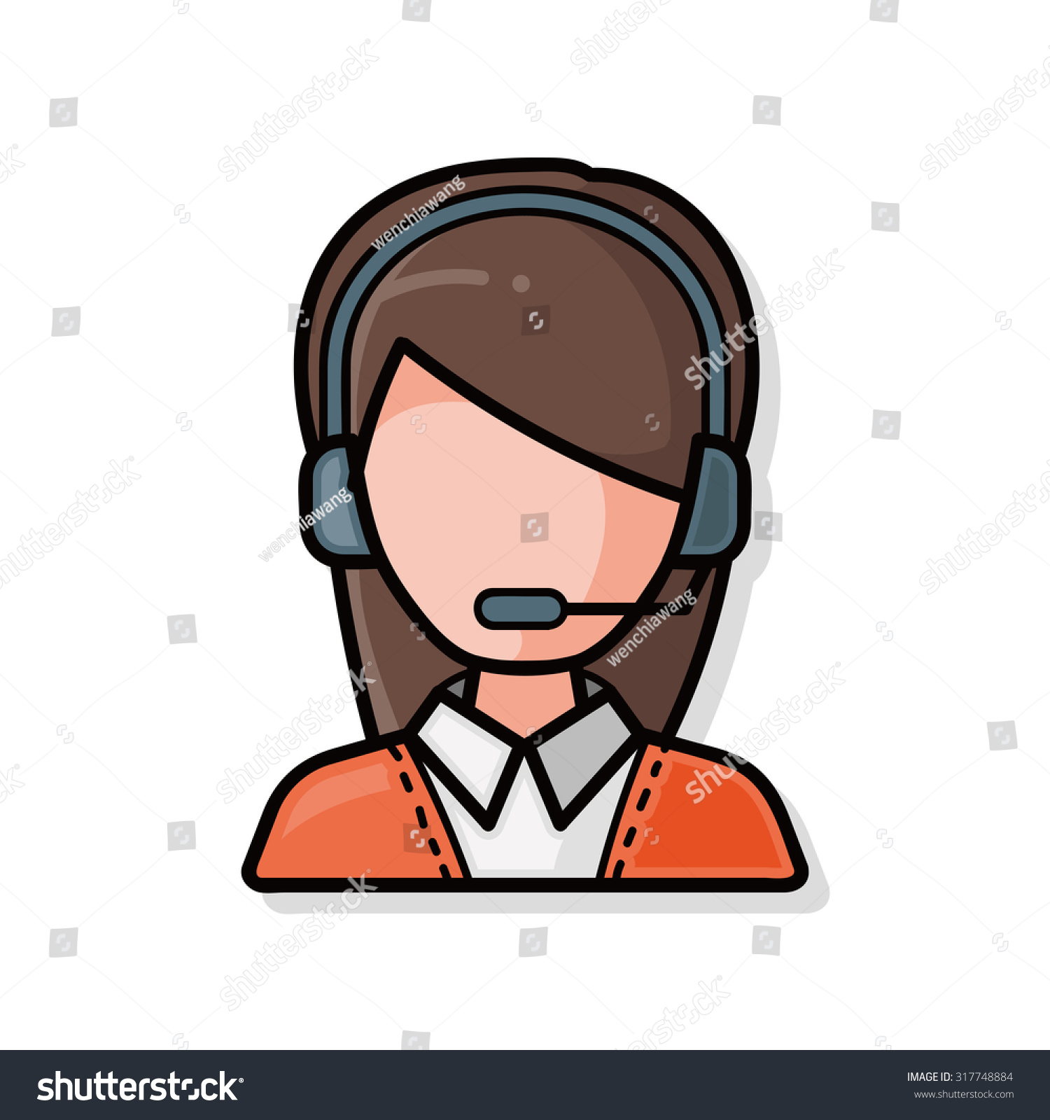 Customer Service Doodle Stock Vector (Royalty Free) 317748884