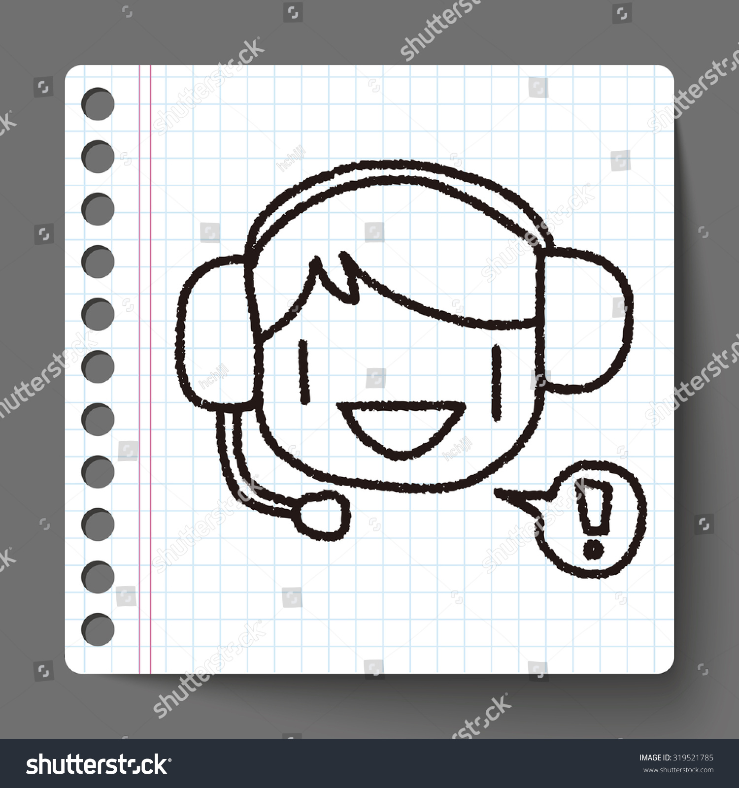 Customer Service Doodle Drawing Stock Vector (Royalty Free) 319521785 ...